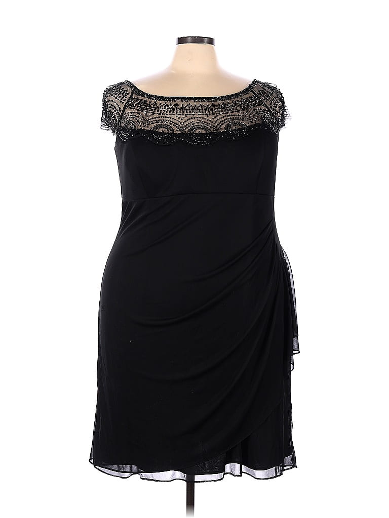 Xscape by Joanna Chen 100% Polyester Black Cocktail Dress Size 22 (Plus) - 85% off | ThredUp