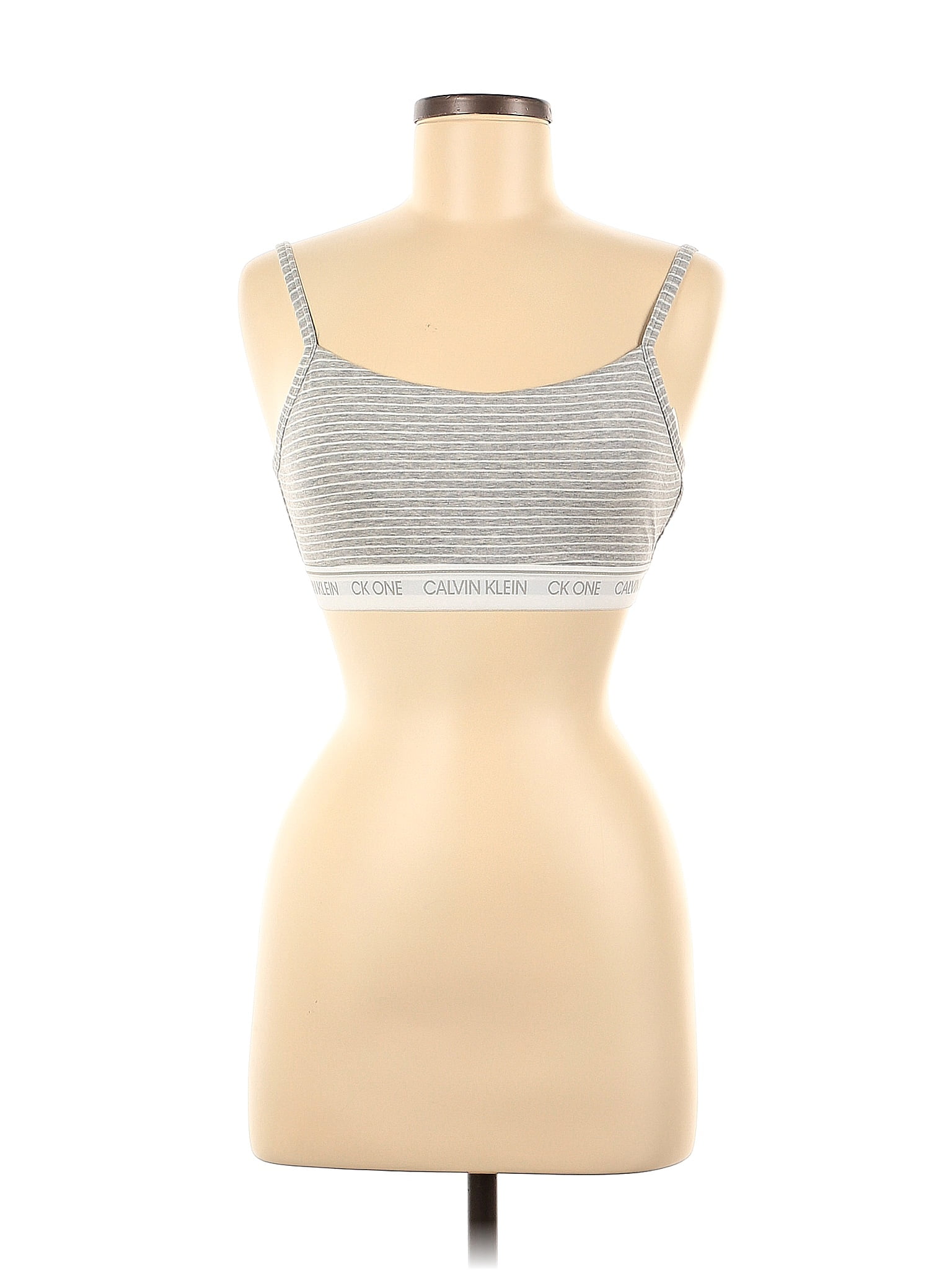 Calvin Klein Graphic Silver Sports Bra Size M - 71% off | thredUP