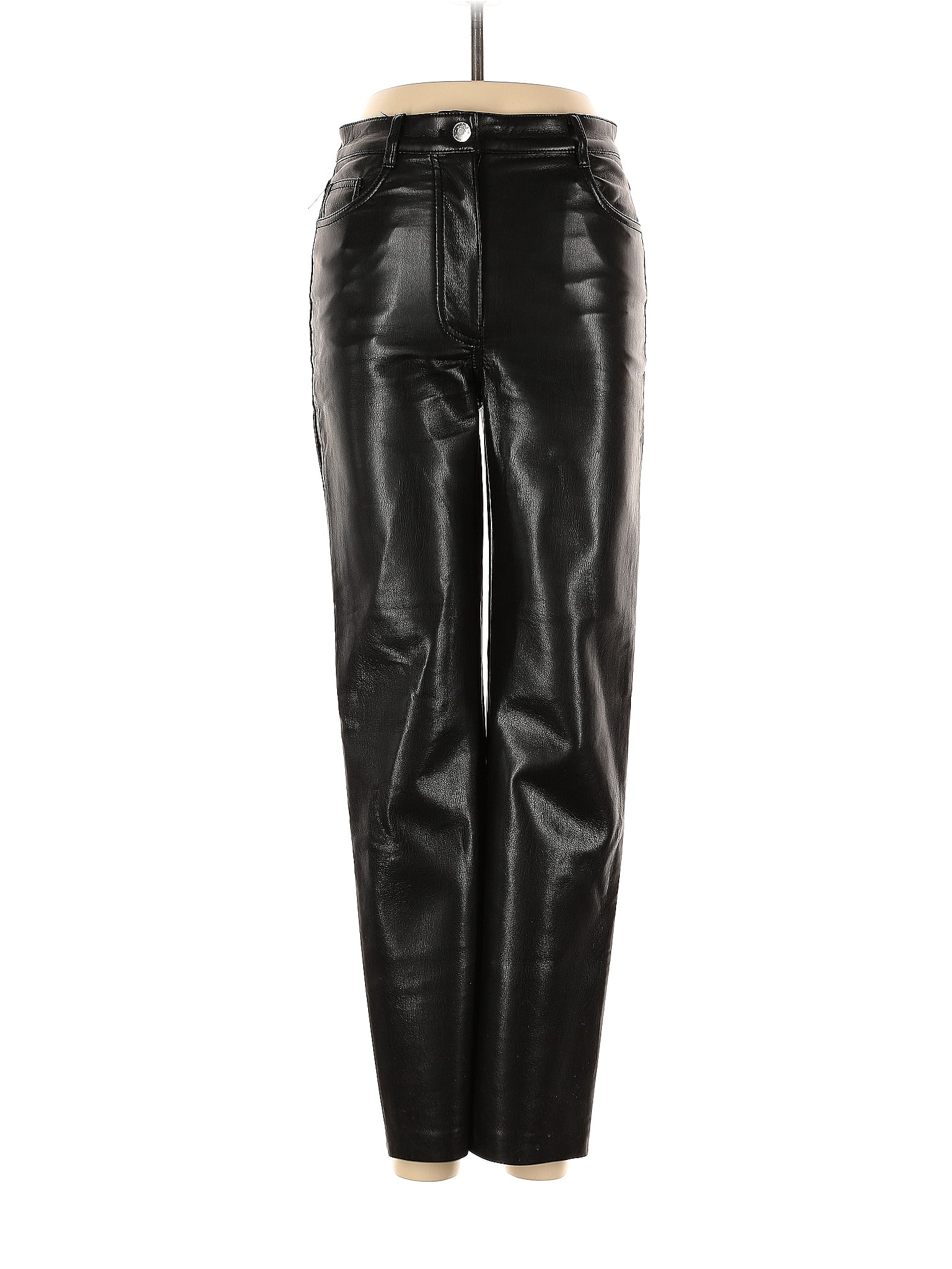 Wilfred 100% Polyurethane Solid Black Faux Leather Pants Size 2 - 72% ...