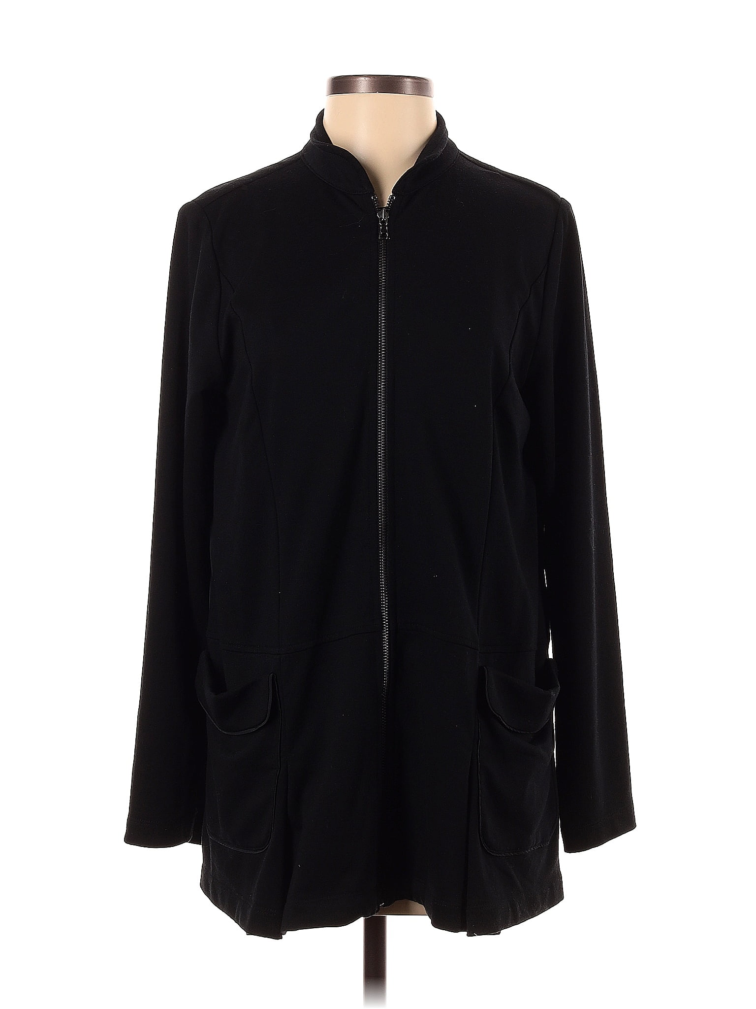 LOGO Lounge Solid Black Jacket Size S - 69% off | thredUP