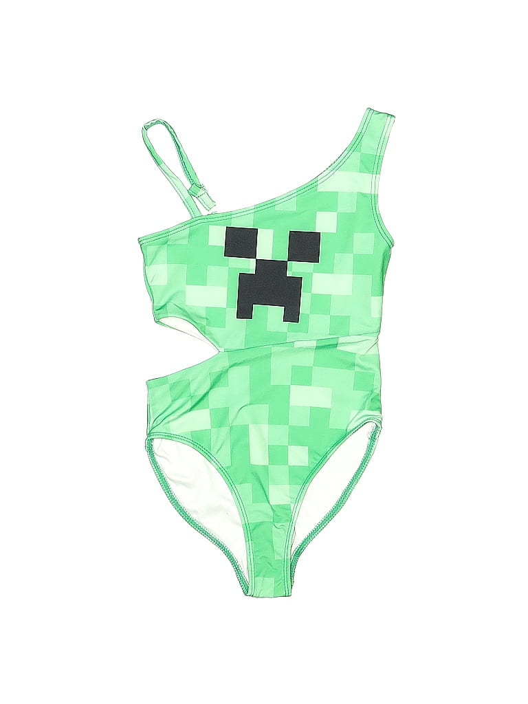 Minecraft Green One Piece Swimsuit Size X-Small (Tots) - 35% off | thredUP