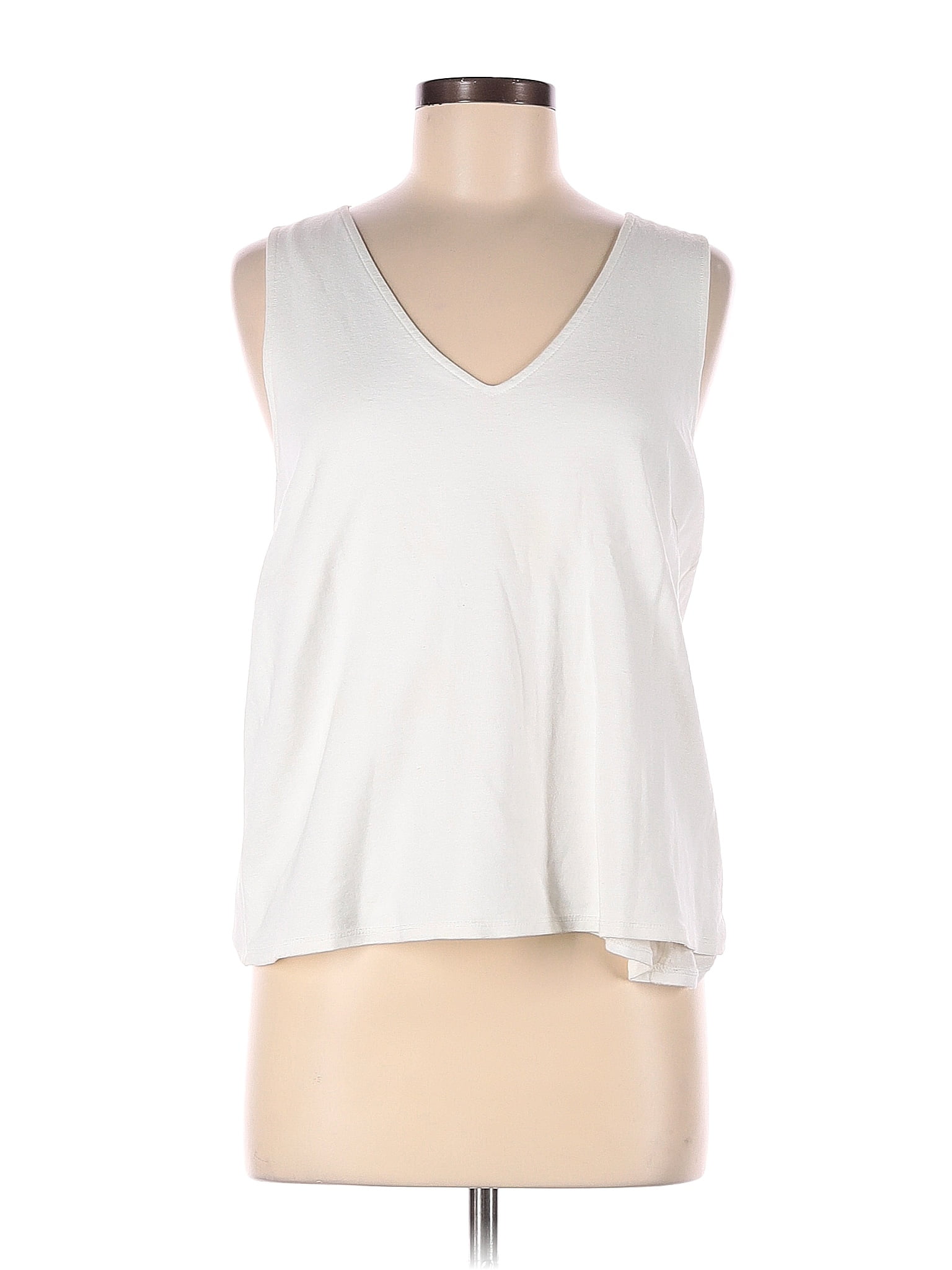 Eri + Ali Solid White Tank Top Size M - 75% off | thredUP