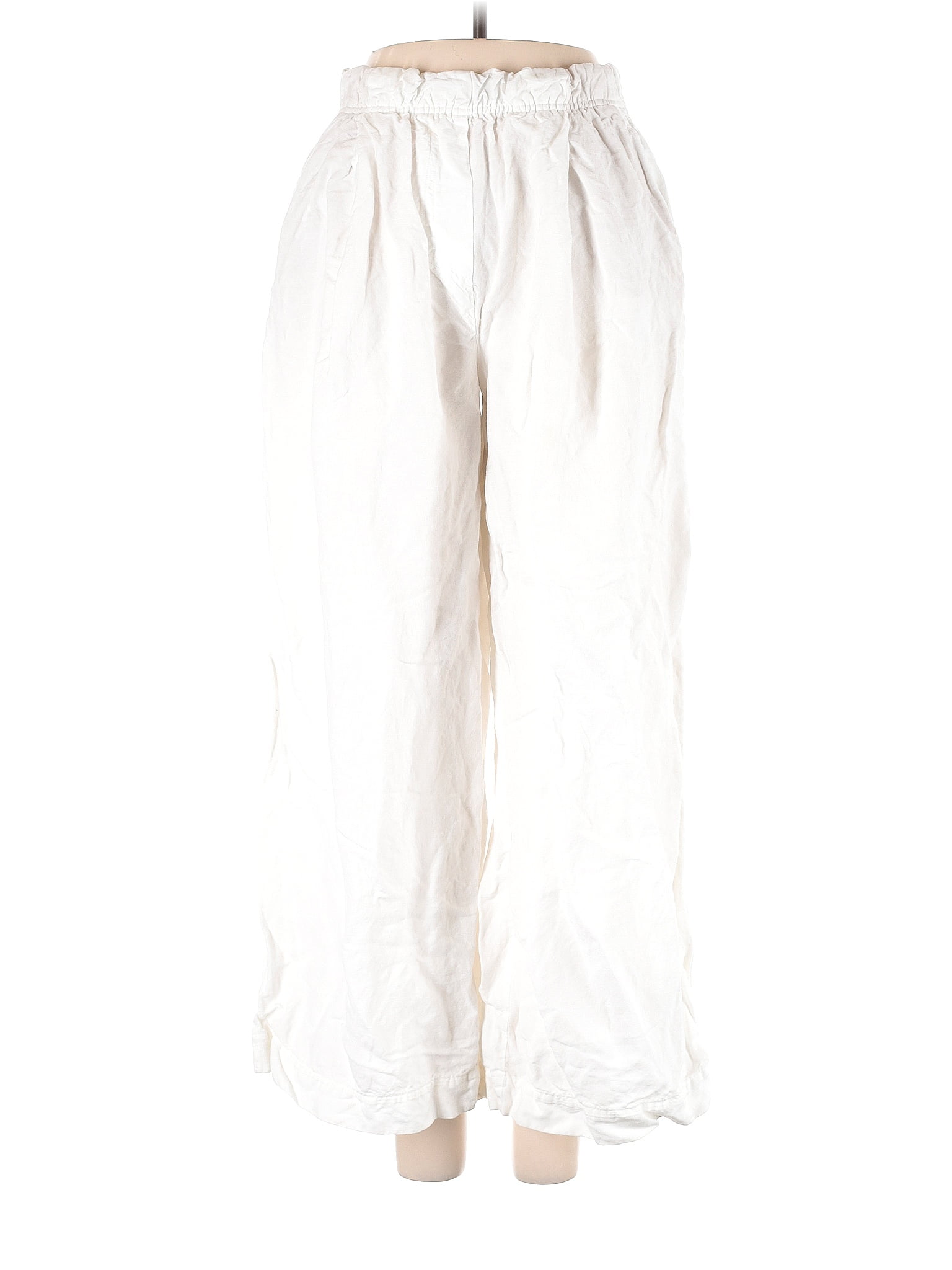 Oysho Solid White Ivory Linen Pants Size XS - 71% off | thredUP
