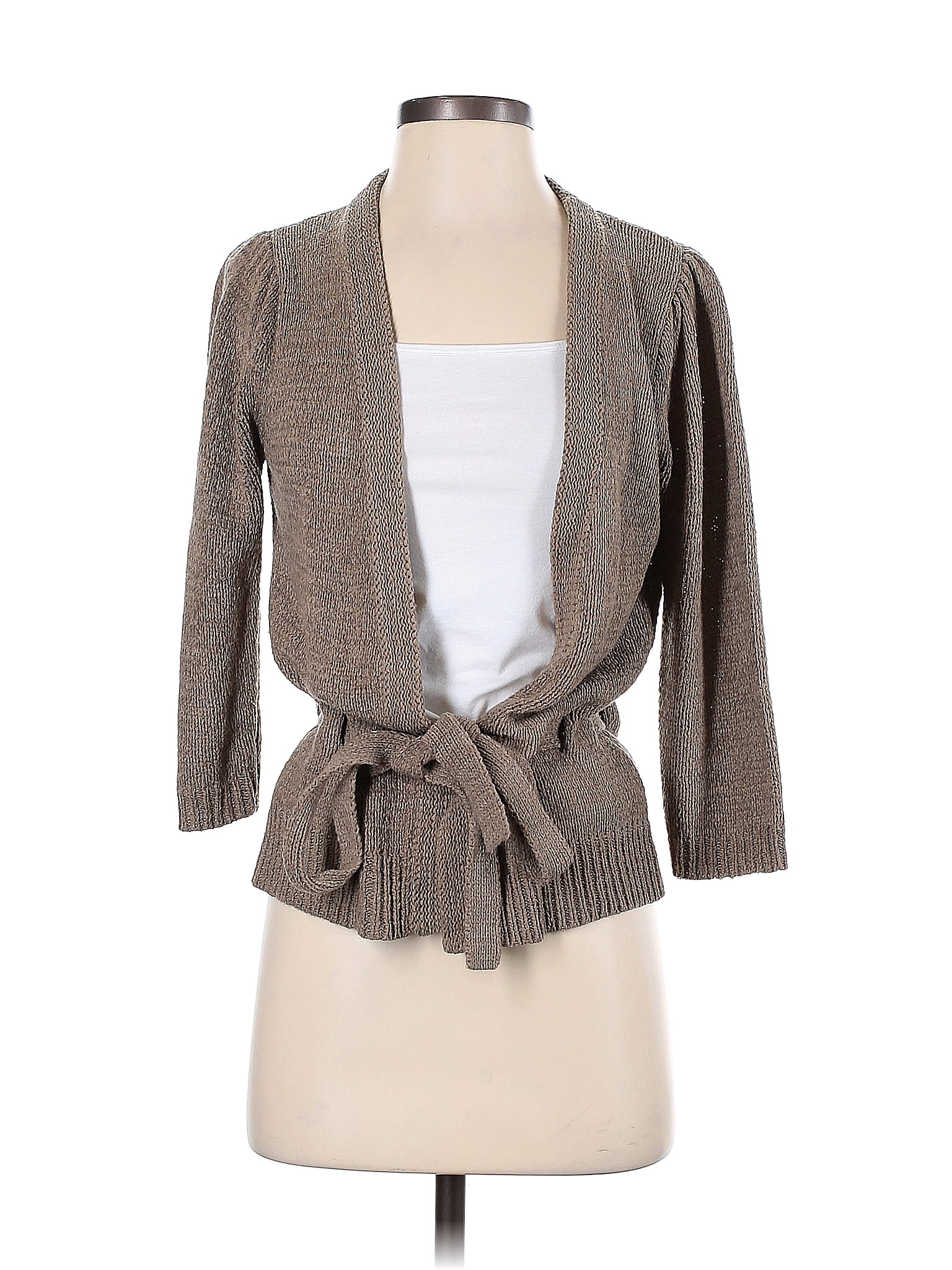 August Silk Color Block Gray Cardigan Size S - 58% off | thredUP