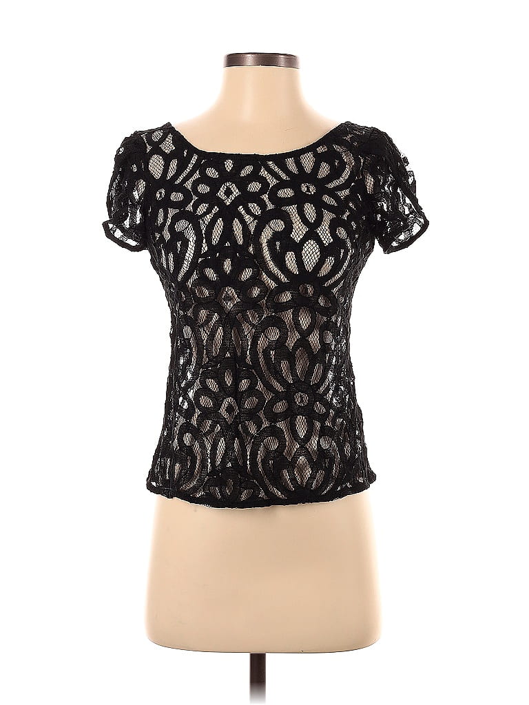 Pins And Needles Black Short Sleeve Blouse Size S 73 Off Thredup