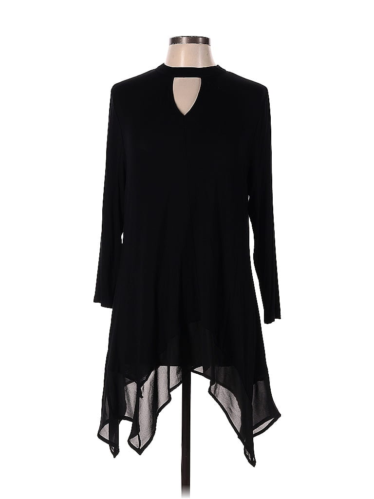 Kate And Mallory Designs Solid Black Casual Dress Size L 50 Off Thredup