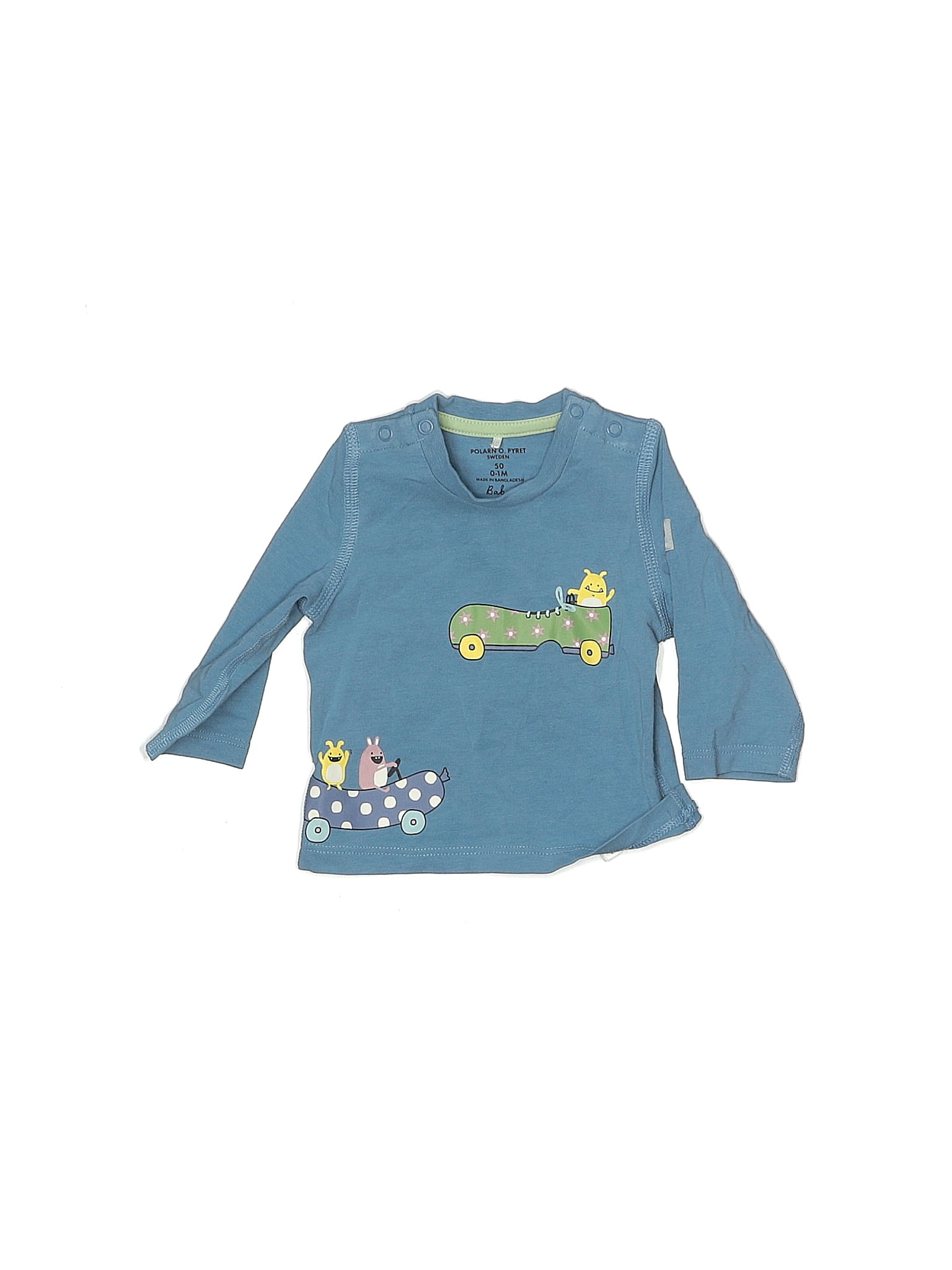 Polarn O. Pyret Blue Long Sleeve Top Size 50 (CM) - 55% off | ThredUp
