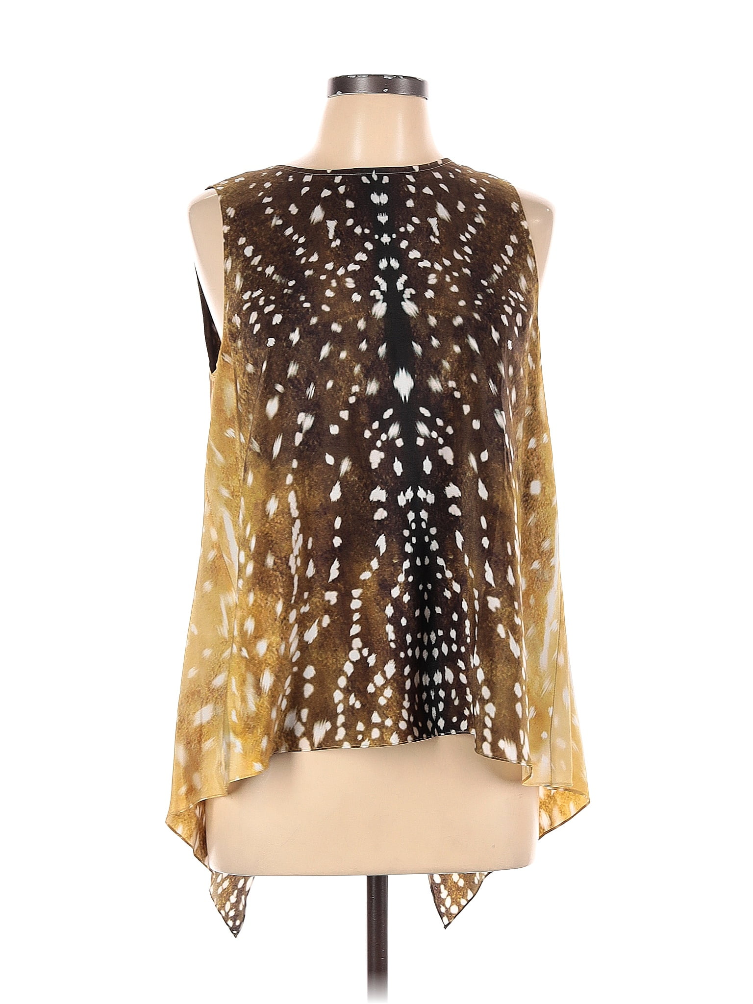 Magaschoni 100% Silk Brown Sleeveless Blouse Size 12 - 81% off | ThredUp