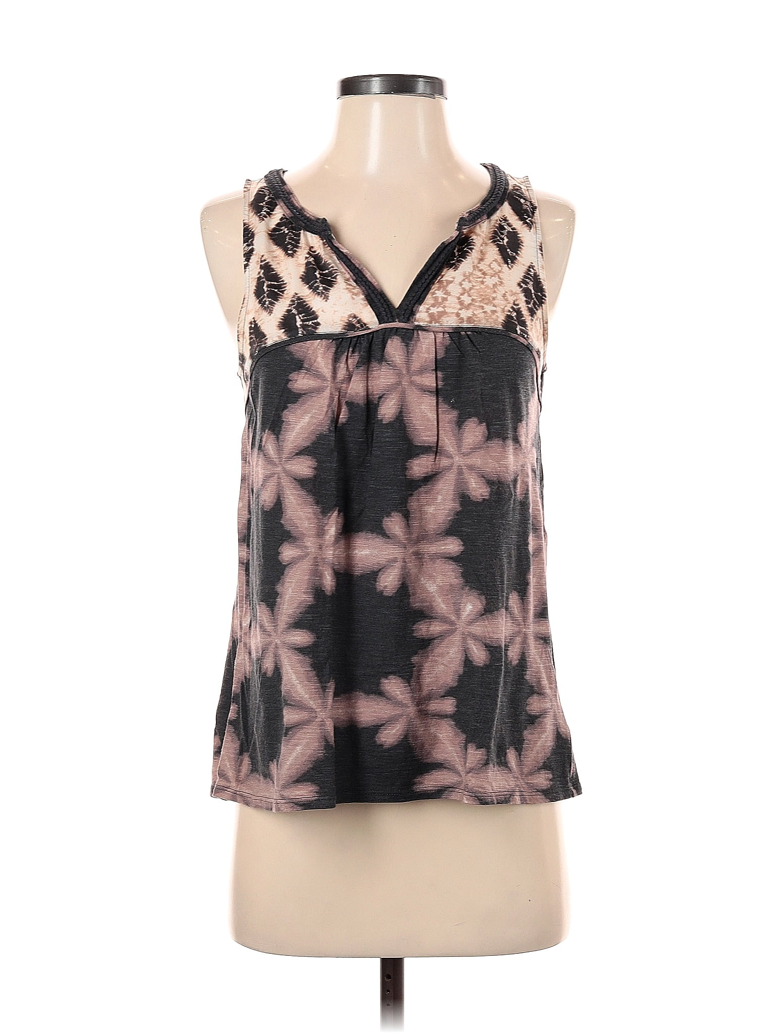Akemi + Kin Floral Multi Color Brown Sleeveless Top Size XS - 68% off ...