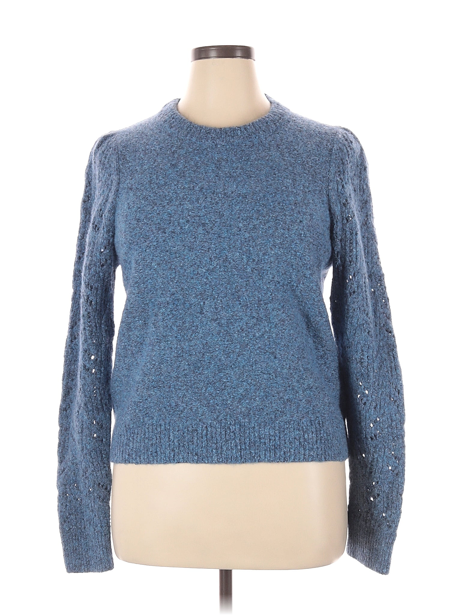 Veronica Beard Color Block Marled Blue Pullover Sweater Size XL - 76% ...