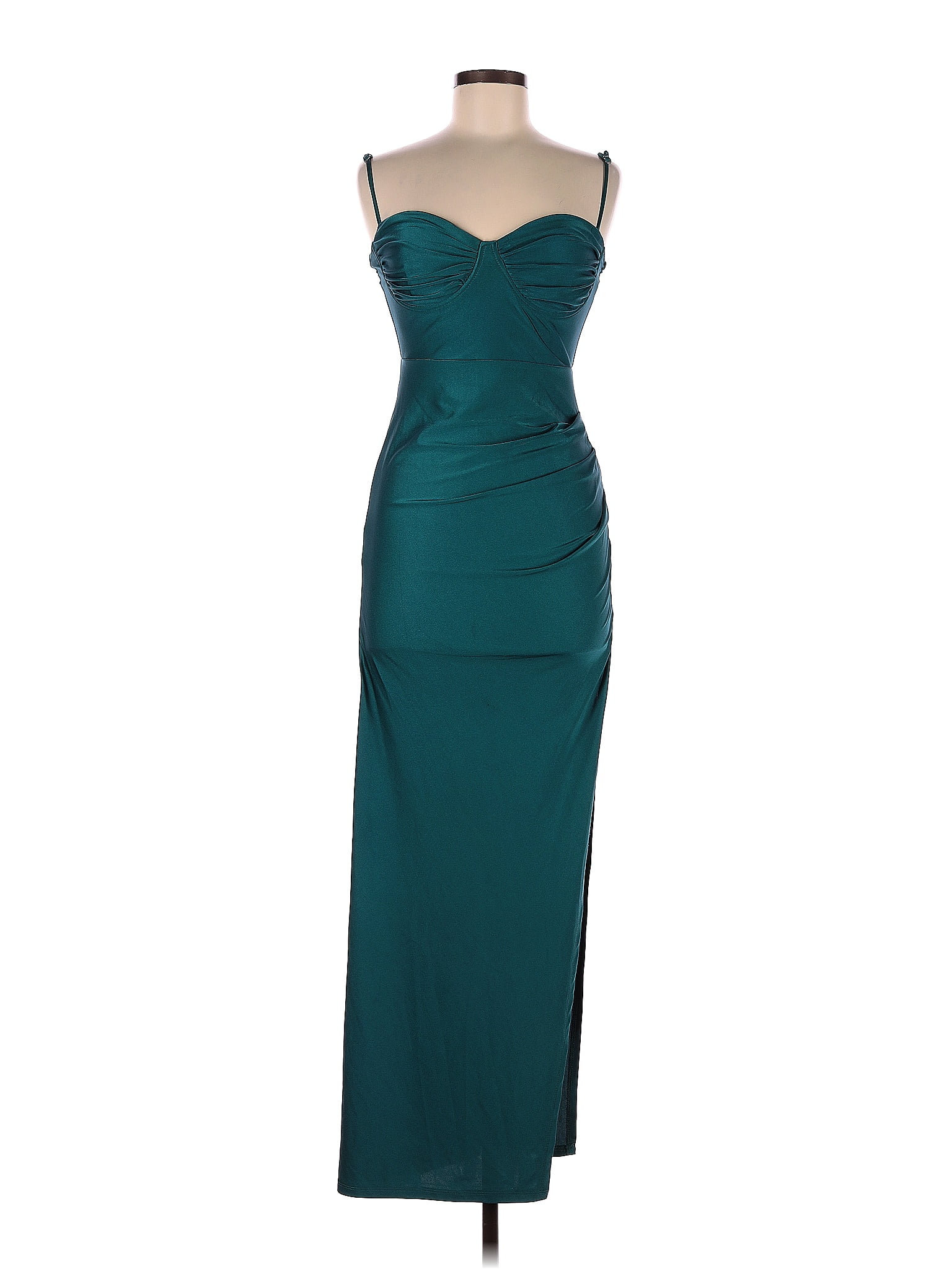 Assorted Brands Solid Teal Cocktail Dress Size M 48 Off Thredup