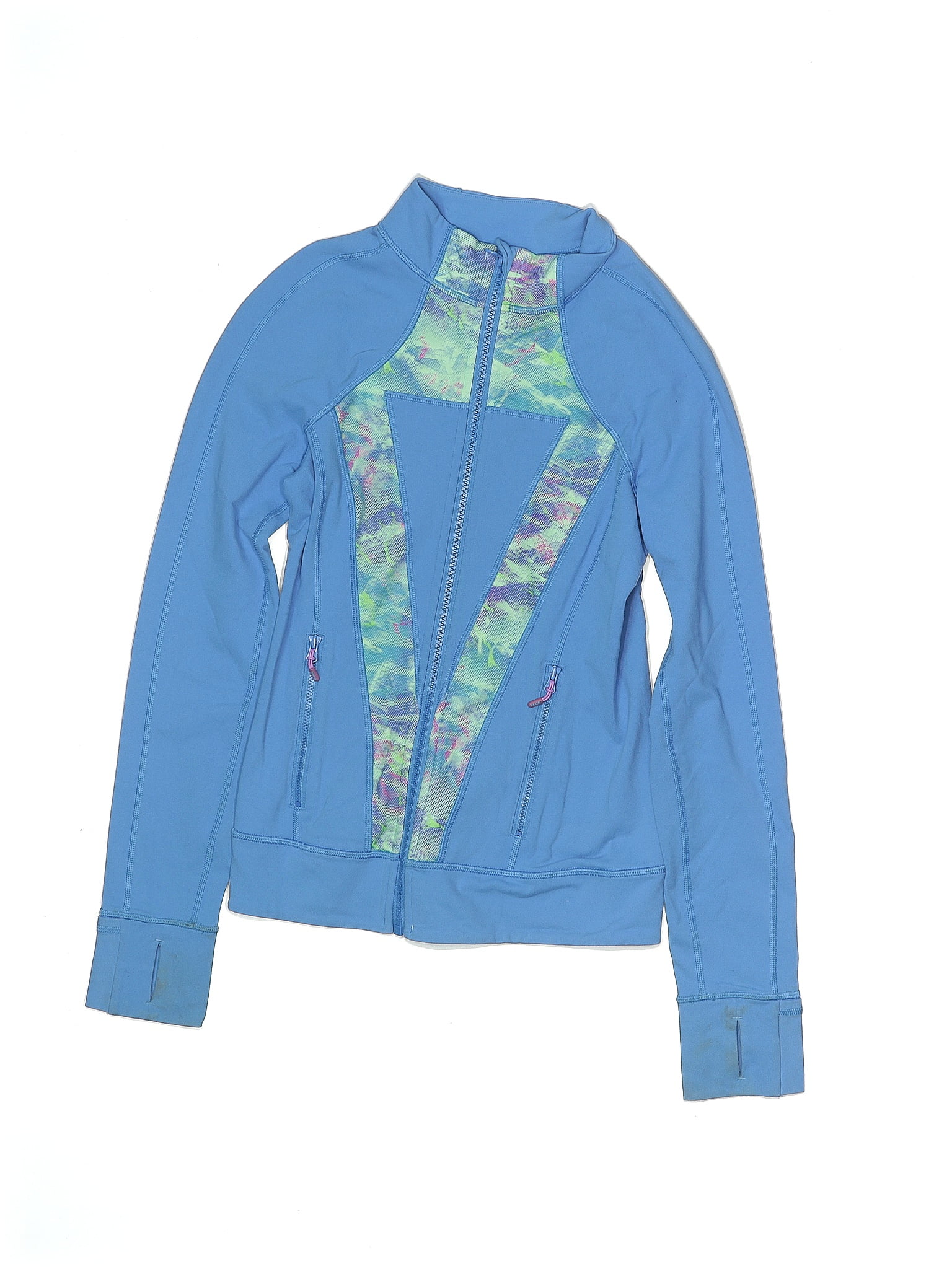 Ivivva Solid Graphic Color Block Blue Track Jacket Size 12 - 51% off ...