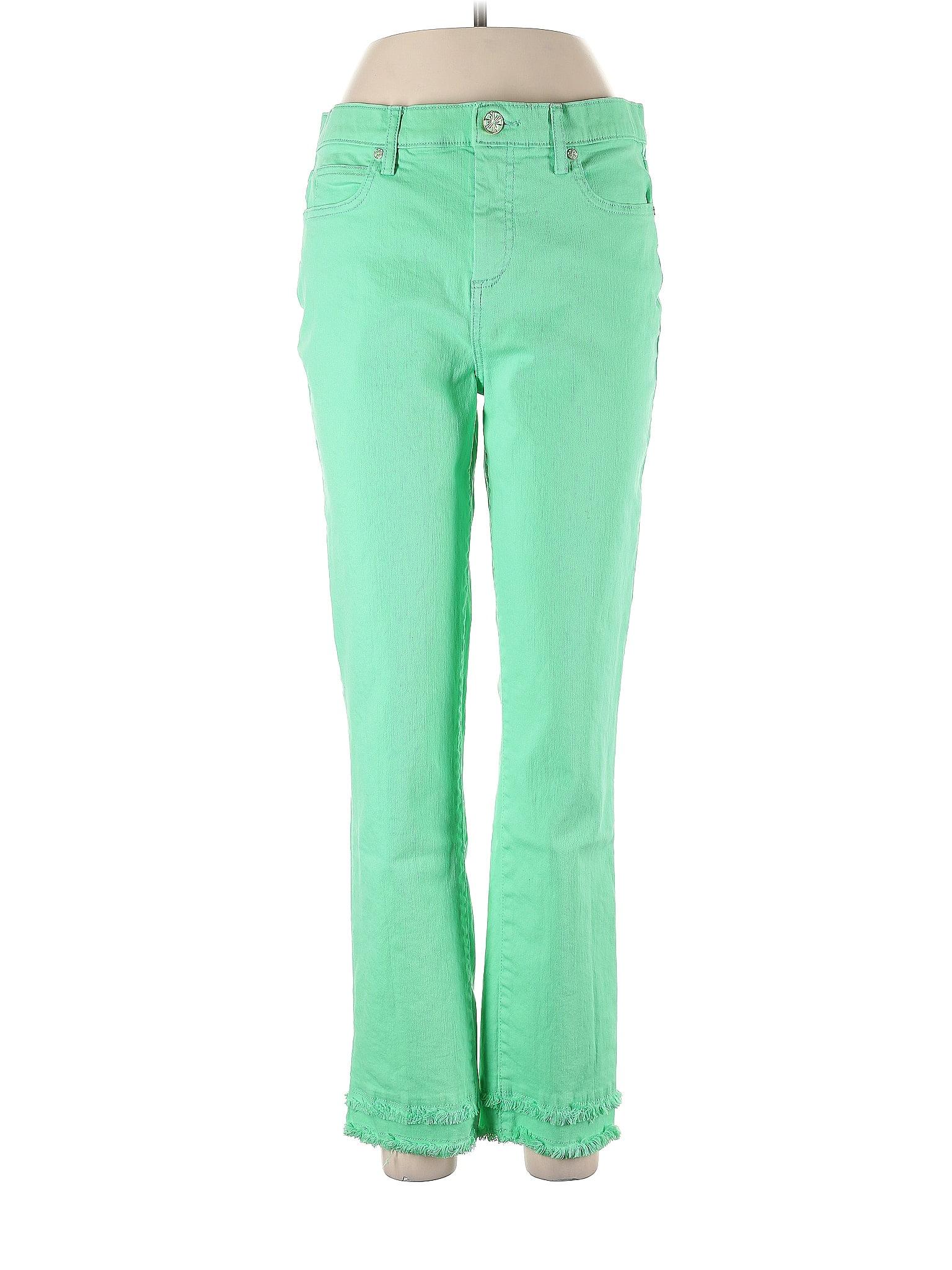 Lilly Pulitzer Solid Green Jeans Size 12 - 70% off | thredUP