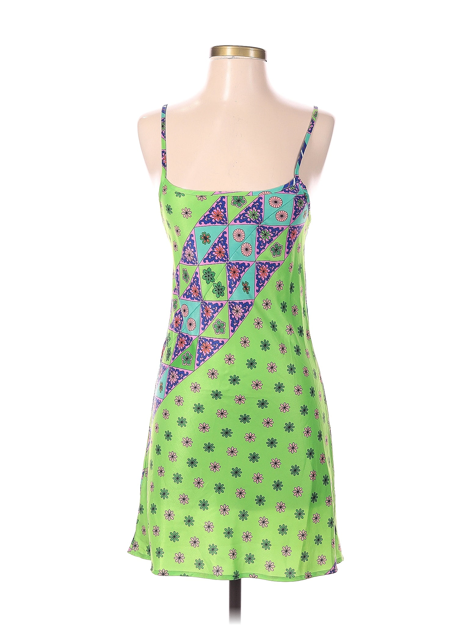 Frankies Bikinis 100 Polyester Green Casual Dress Size S 68 Off