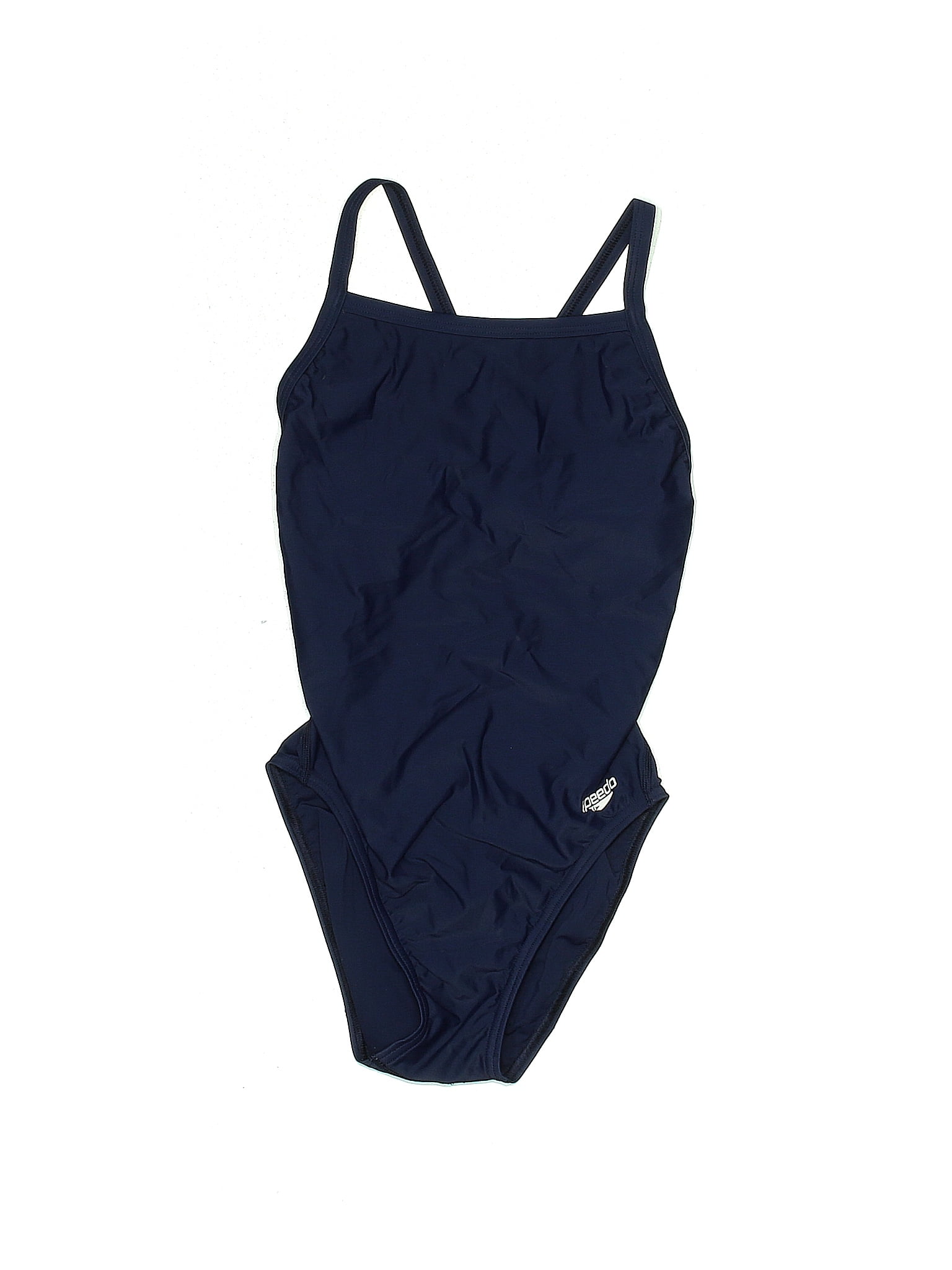 Speedo Solid Navy Blue One Piece Swimsuit Size 6 - 45% off | thredUP