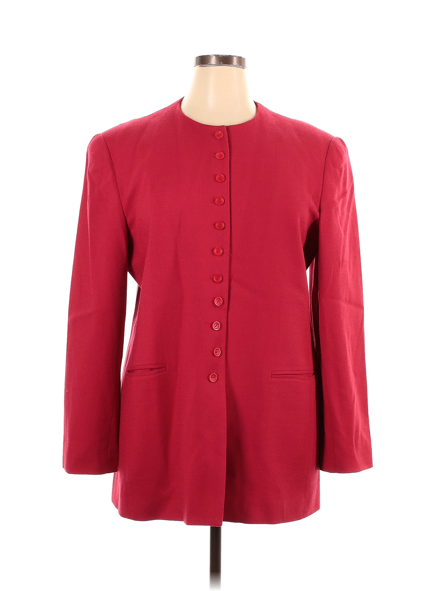 Rena Rowan for Saville 100% Wool Solid Red Wool Coat Size 16 - 73% off ...
