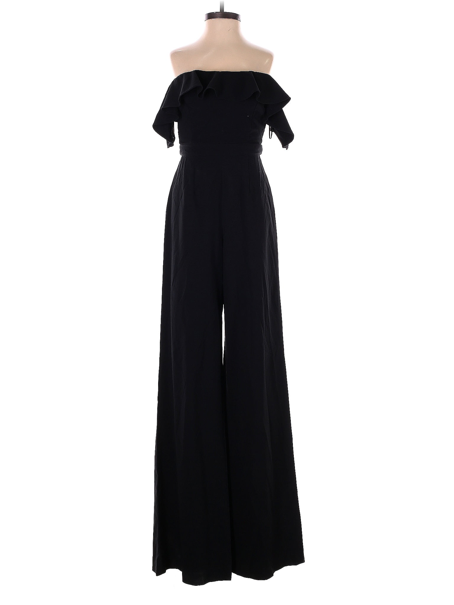 Jay Godfrey Solid Black Black Biondi Jumpsuit Size 0 - 77% off | thredUP