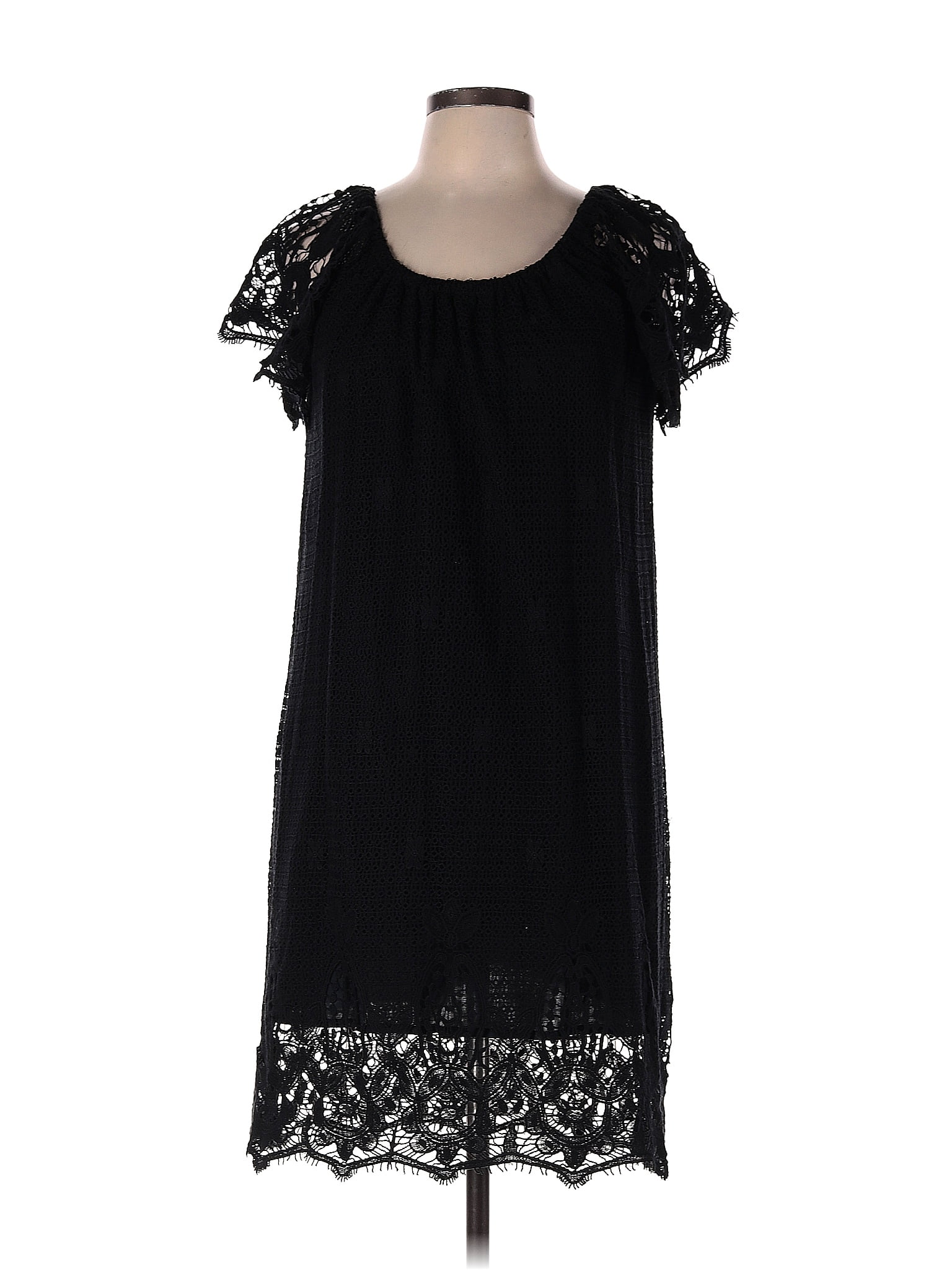 Scoop Nyc 100 Cotton Solid Black Cocktail Dress Size L 76 Off Thredup