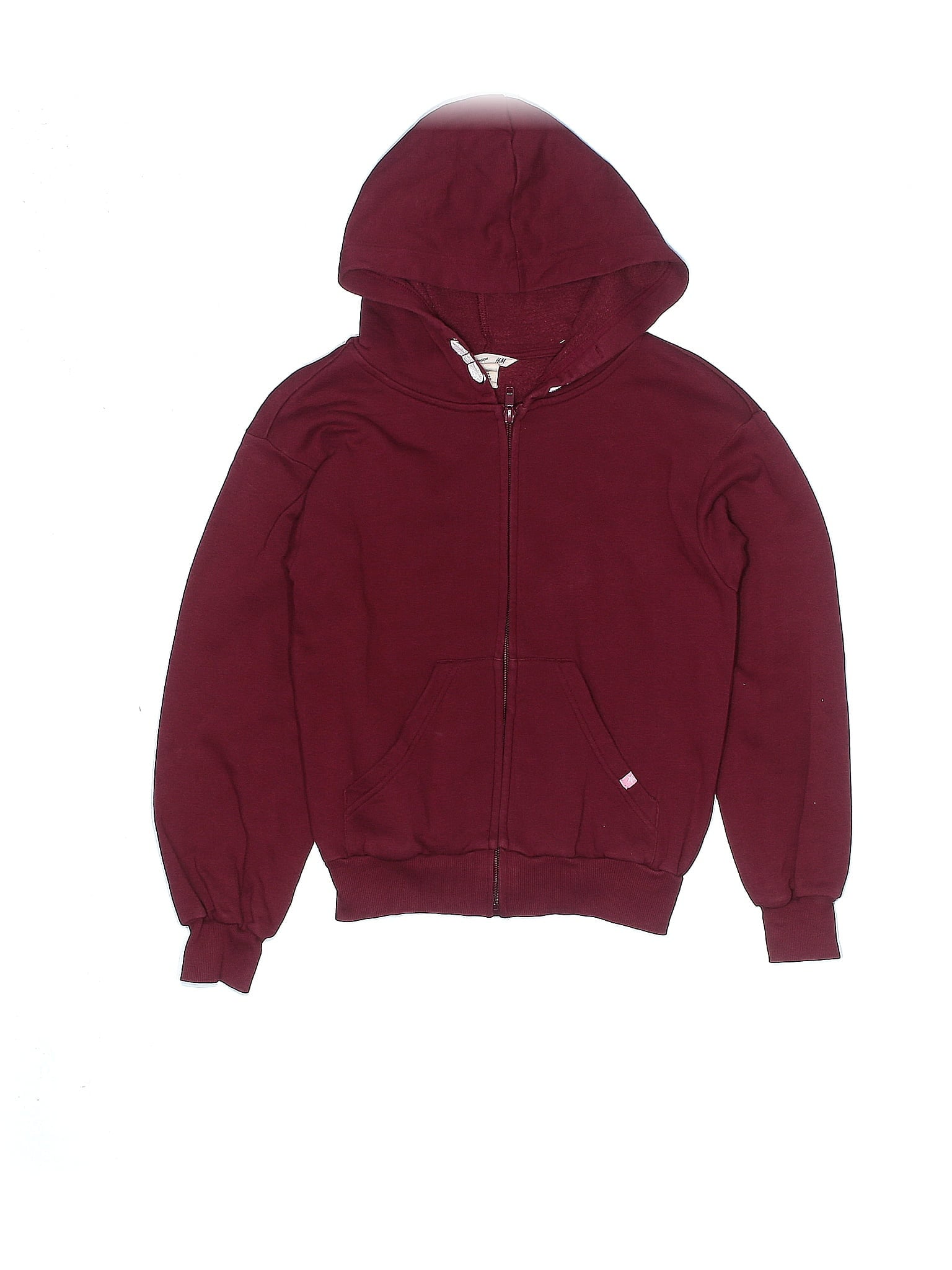 H&M Solid Maroon Burgundy Zip Up Hoodie Size 8 - 10 - 54% off | ThredUp