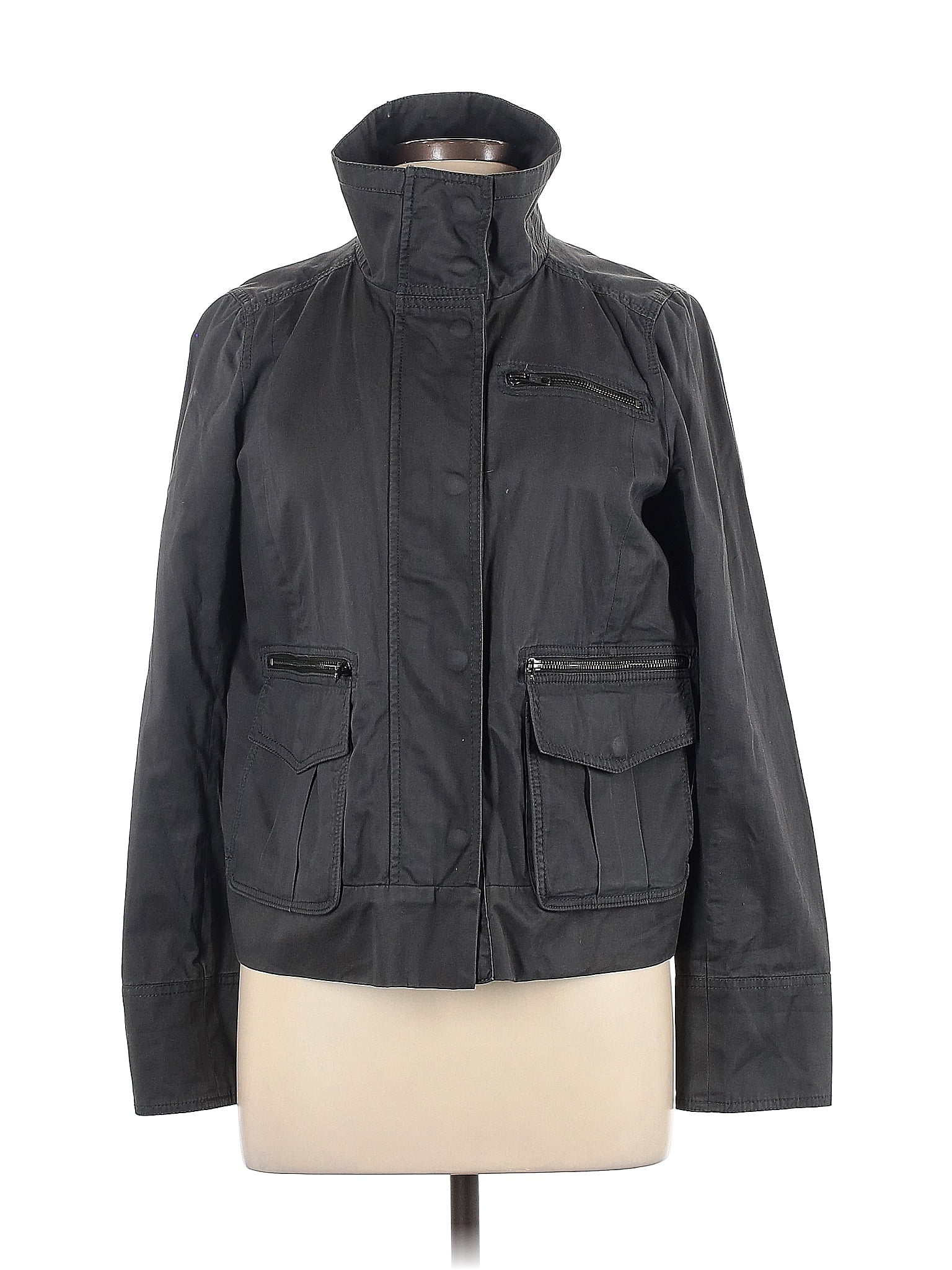 J.Crew 100% Cotton Solid Black Jacket Size M - 72% off | thredUP