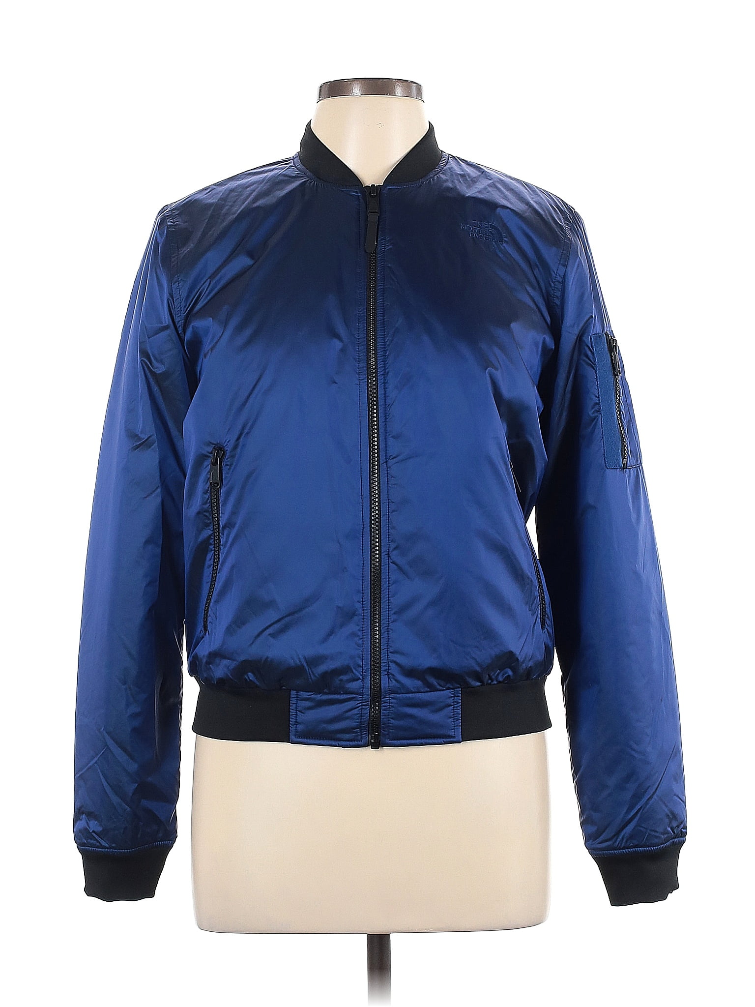 The North Face 100% Nylon Solid Blue Jacket Size M - 56% off | thredUP