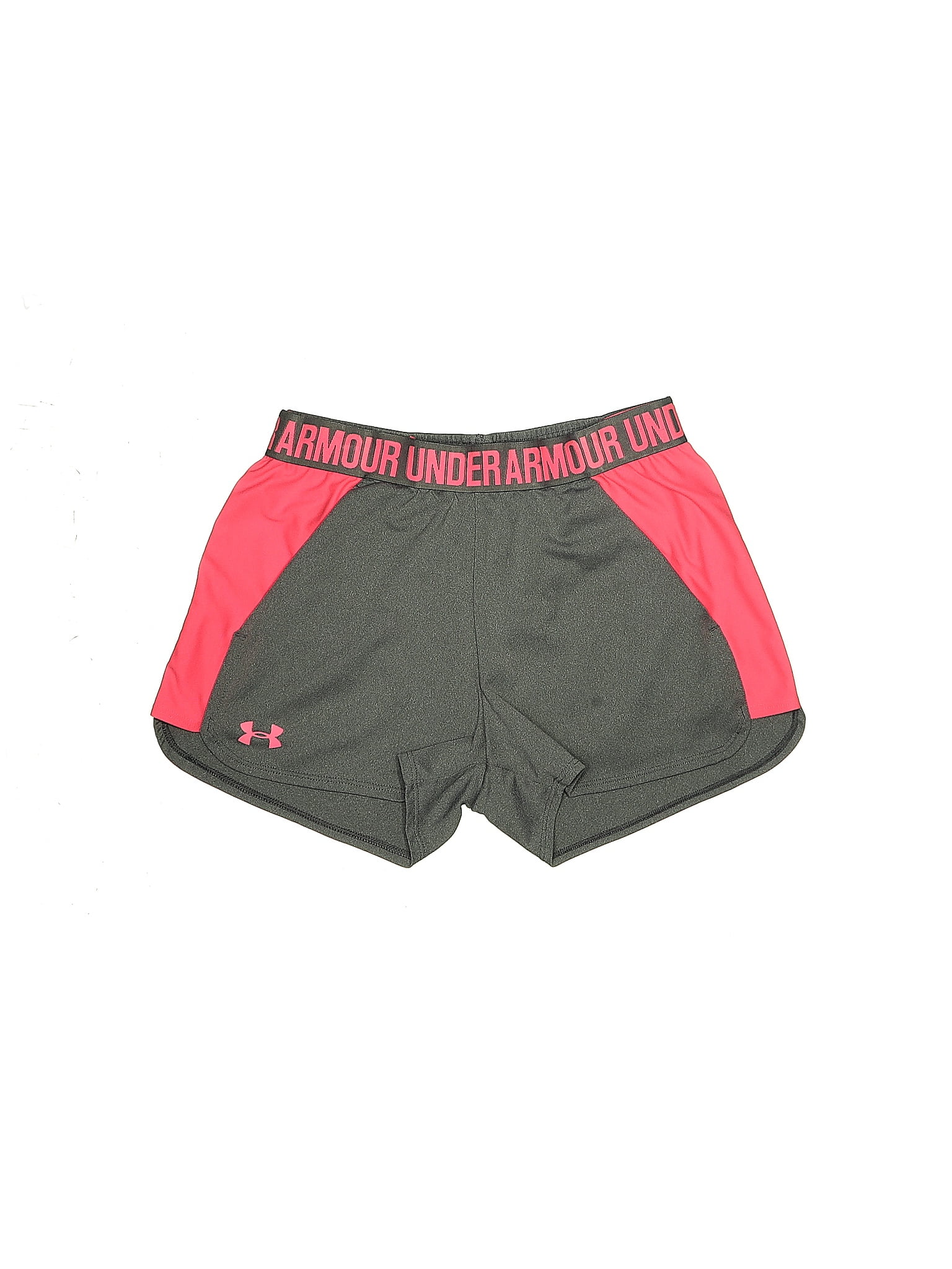 Under Armour Color Block Solid Green Athletic Shorts One Size - 44% off ...