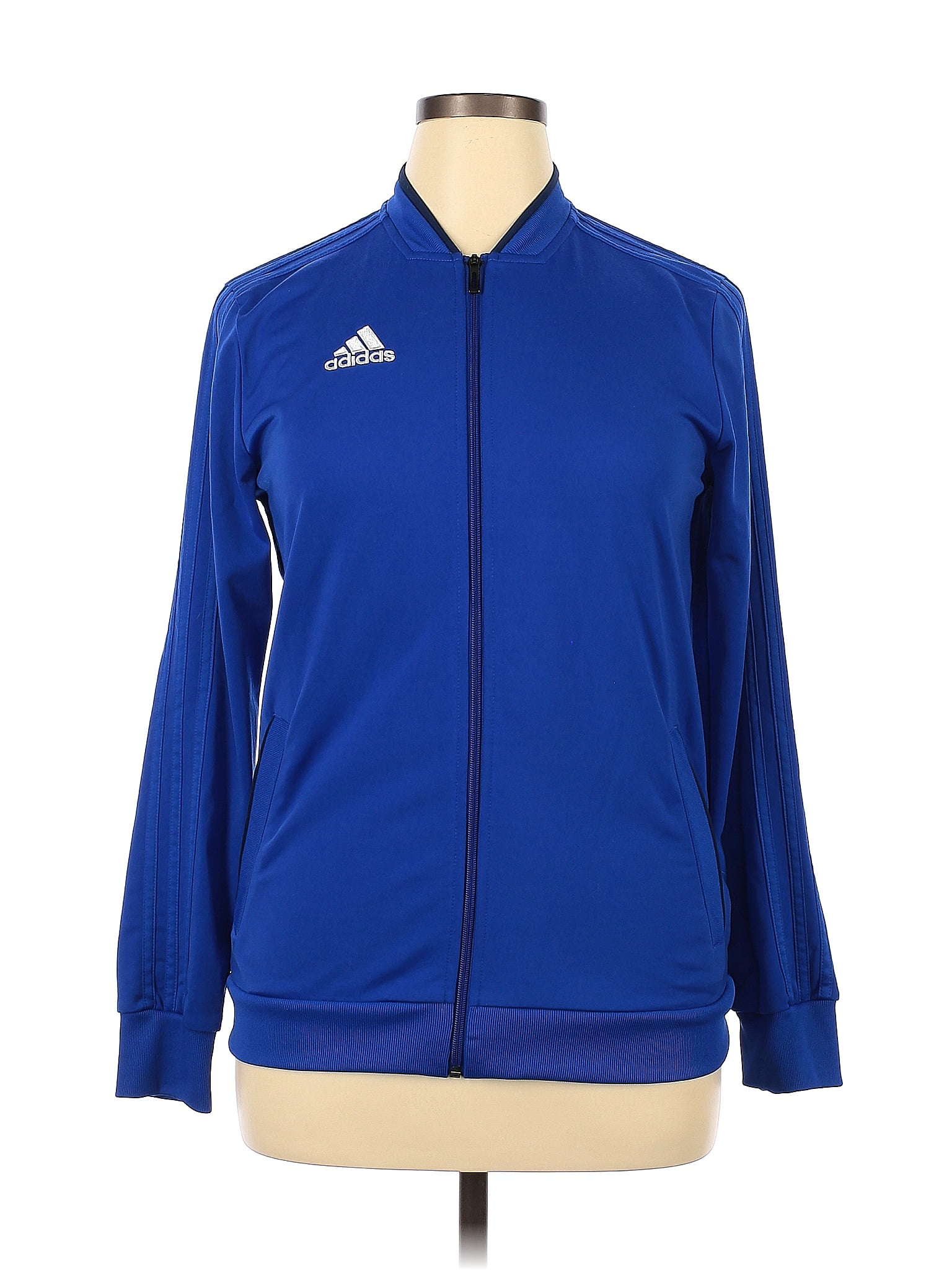 Adidas Solid Sapphire Blue Track Jacket Size XL - 69% off | thredUP
