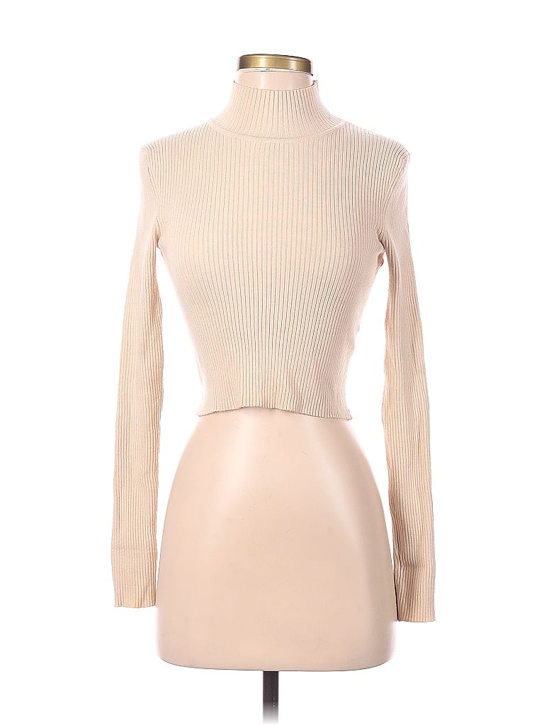 Carmar Color Block Solid Ivory Turtleneck Sweater Size S - 67% off ...