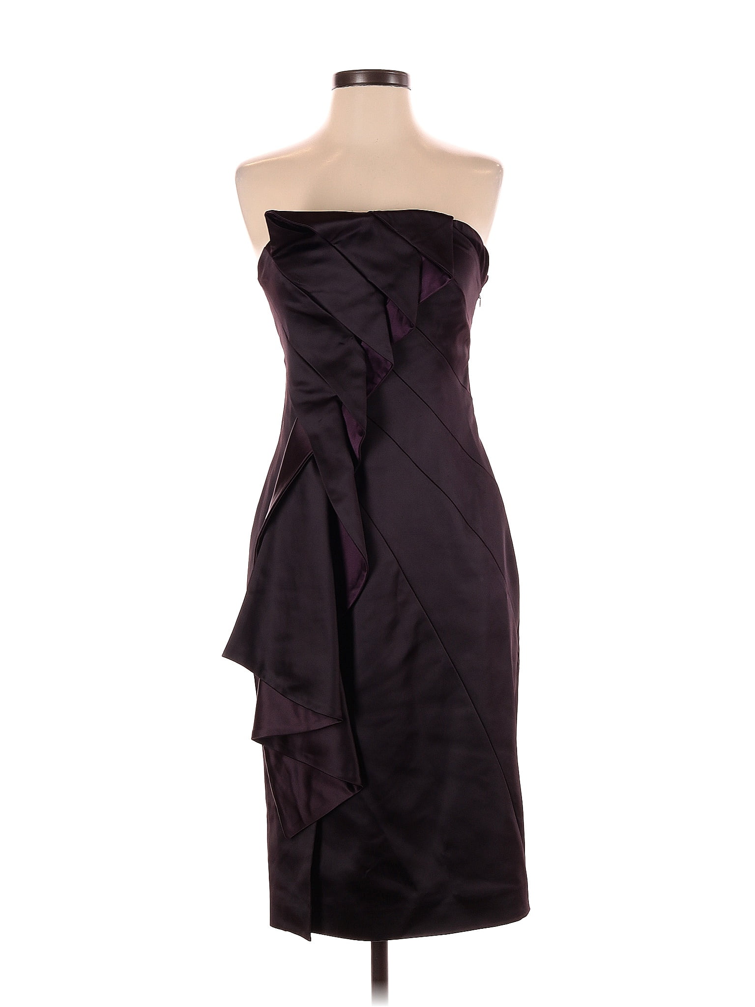 Karen Millen Solid Burgundy Cocktail Dress Size 8 - 74% off | thredUP