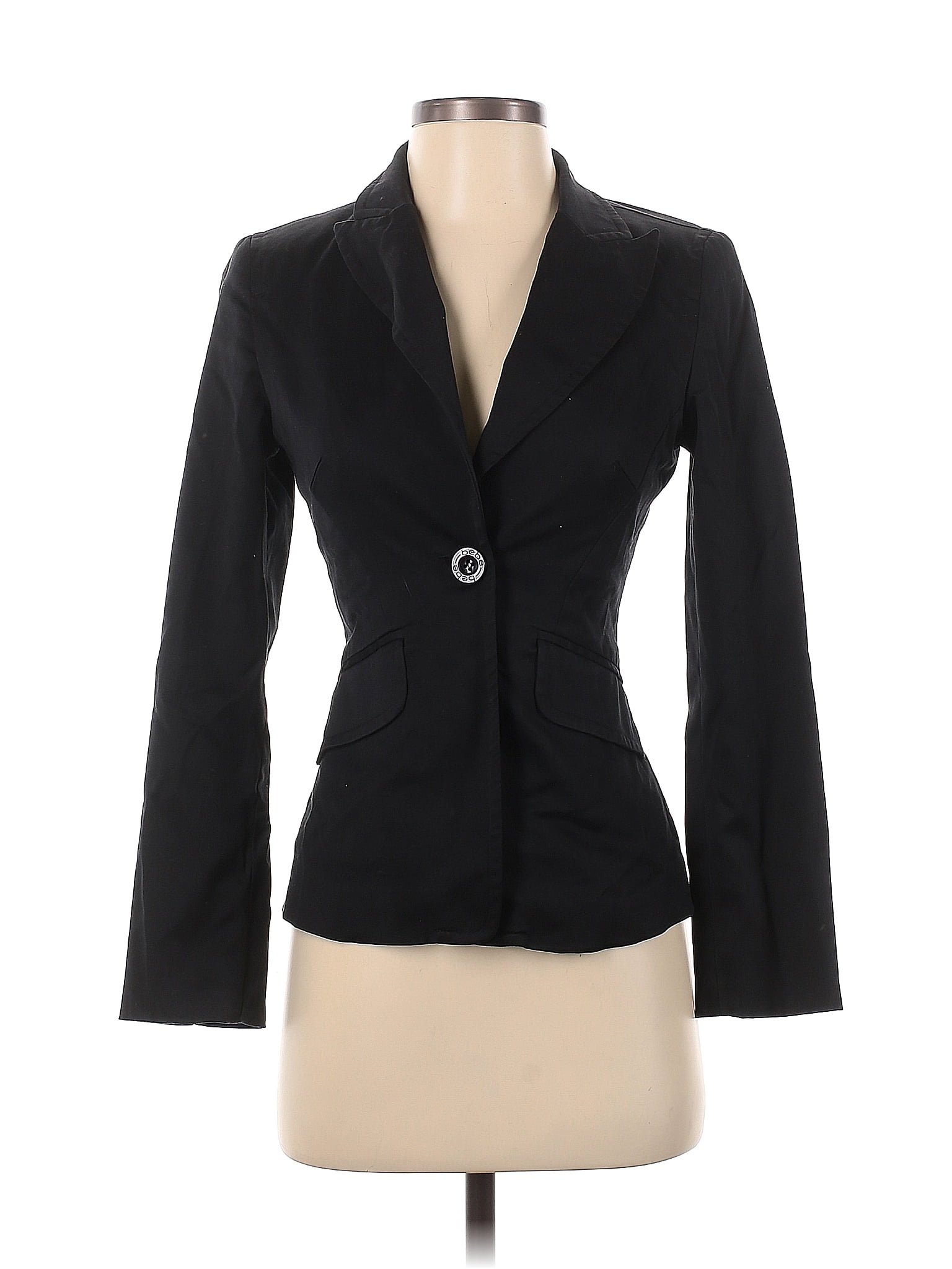 Bebe Solid Black Blazer Size 0 - 74% off | thredUP