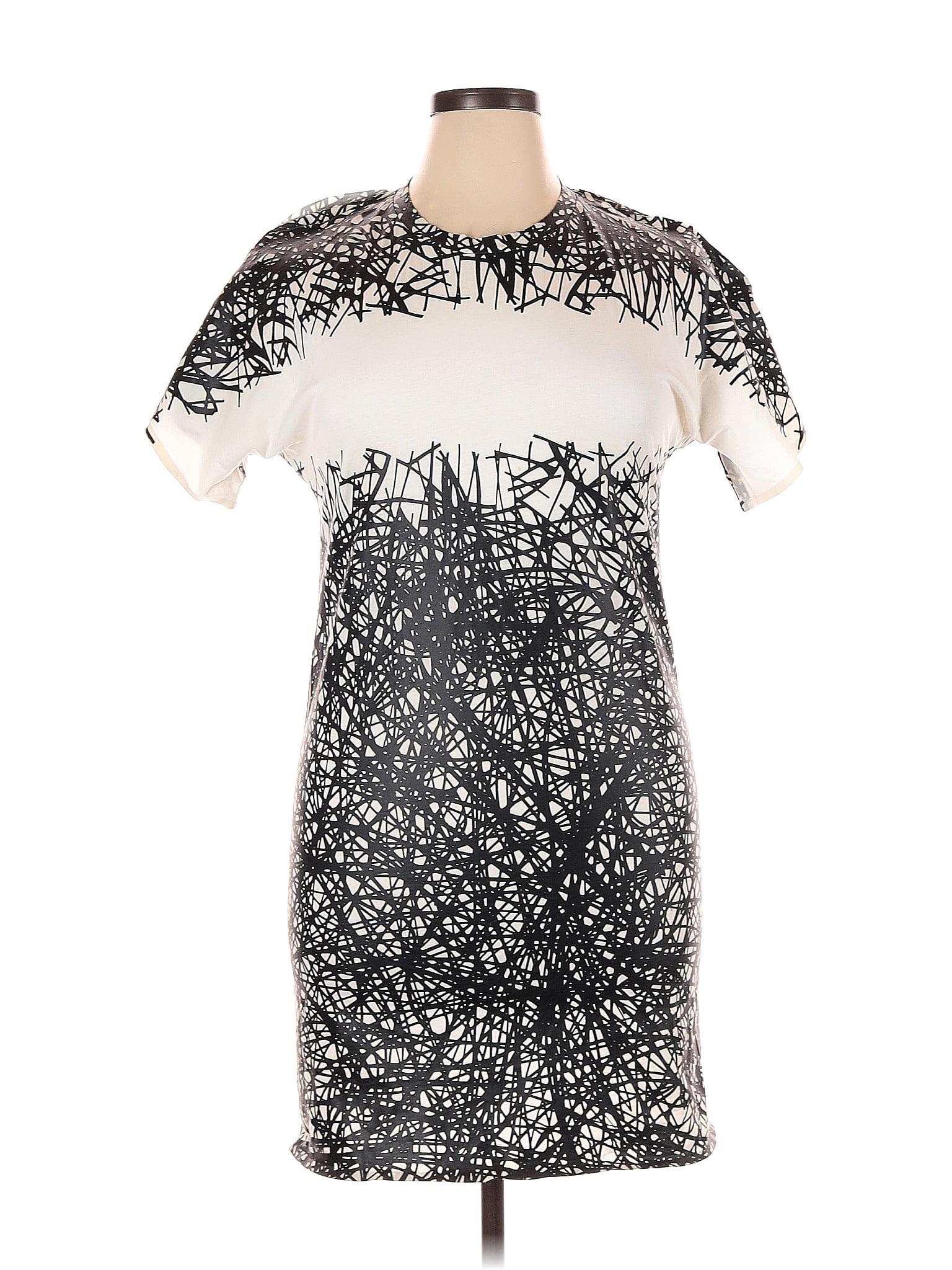 Balenciaga 100 Cotton Multi Color Gray Casual Dress Size Xl 89 Off