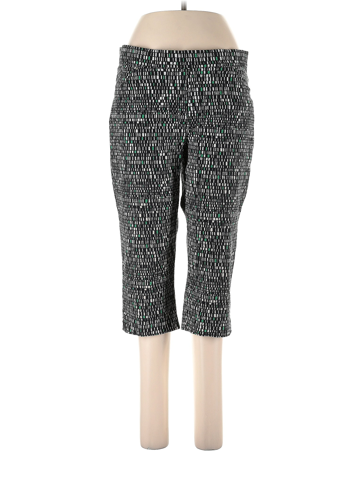 89th & Madison Leopard Print Multi Color Green Casual Pants Size L - 60 ...