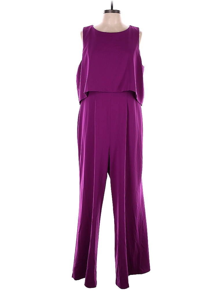 Jay Godfrey Solid Purple Purple Aria Popover Jumpsuit Size 14 - 78% off ...