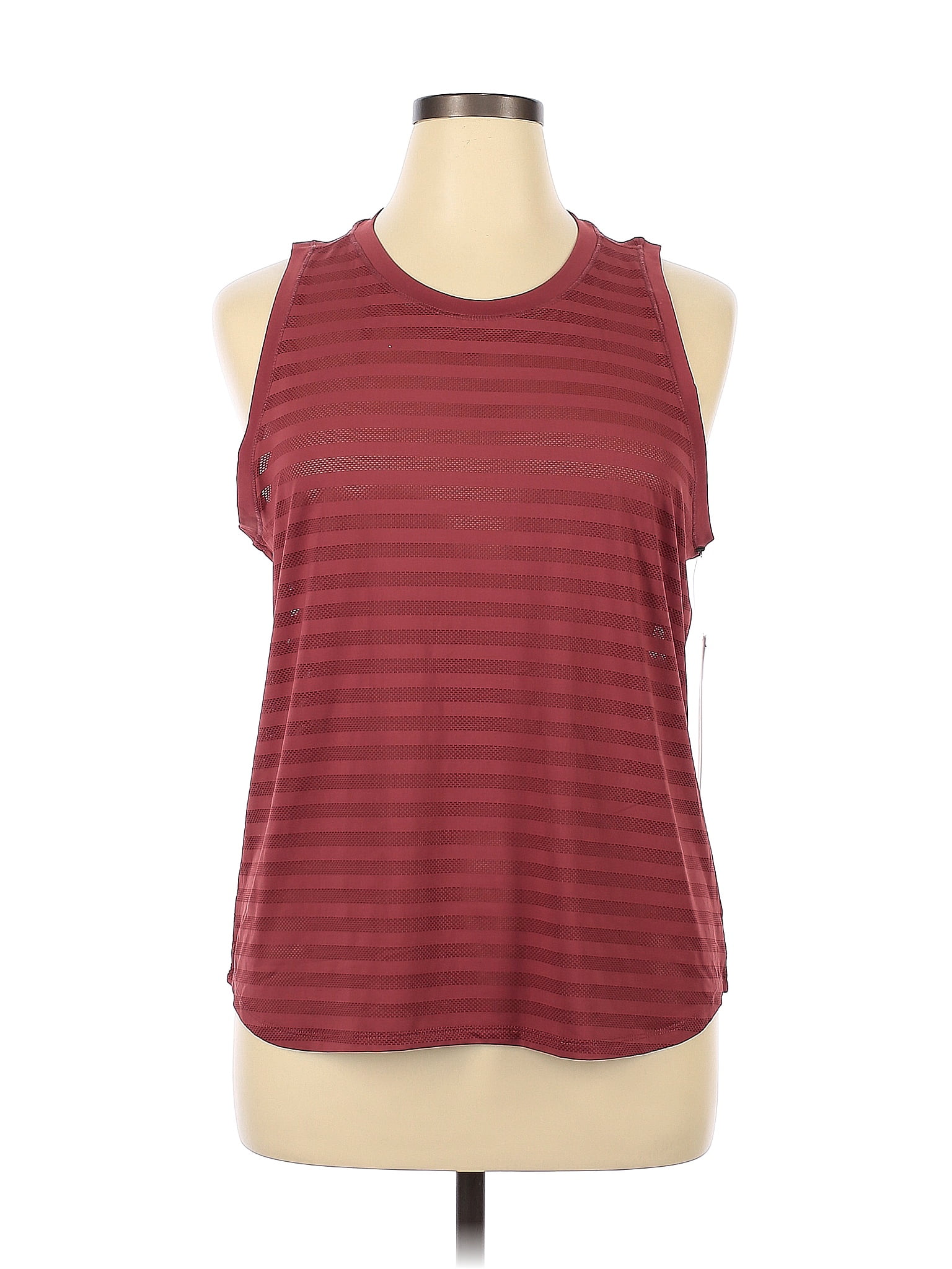RBX Stripes Burgundy Active Tank Size XL - 65% off | ThredUp