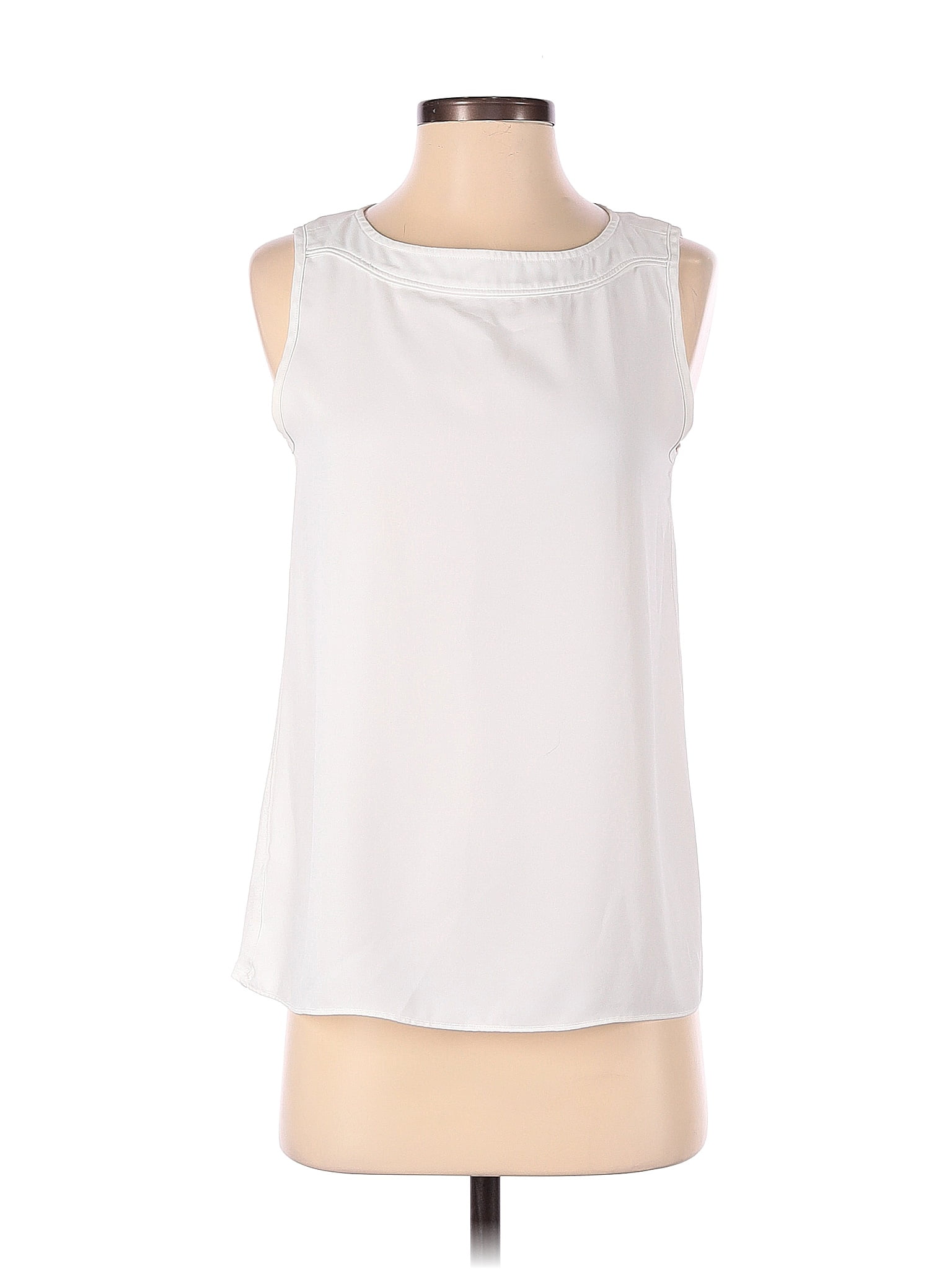 Ann Taylor Loft 100 Polyester White Sleeveless Blouse Size Xs 72