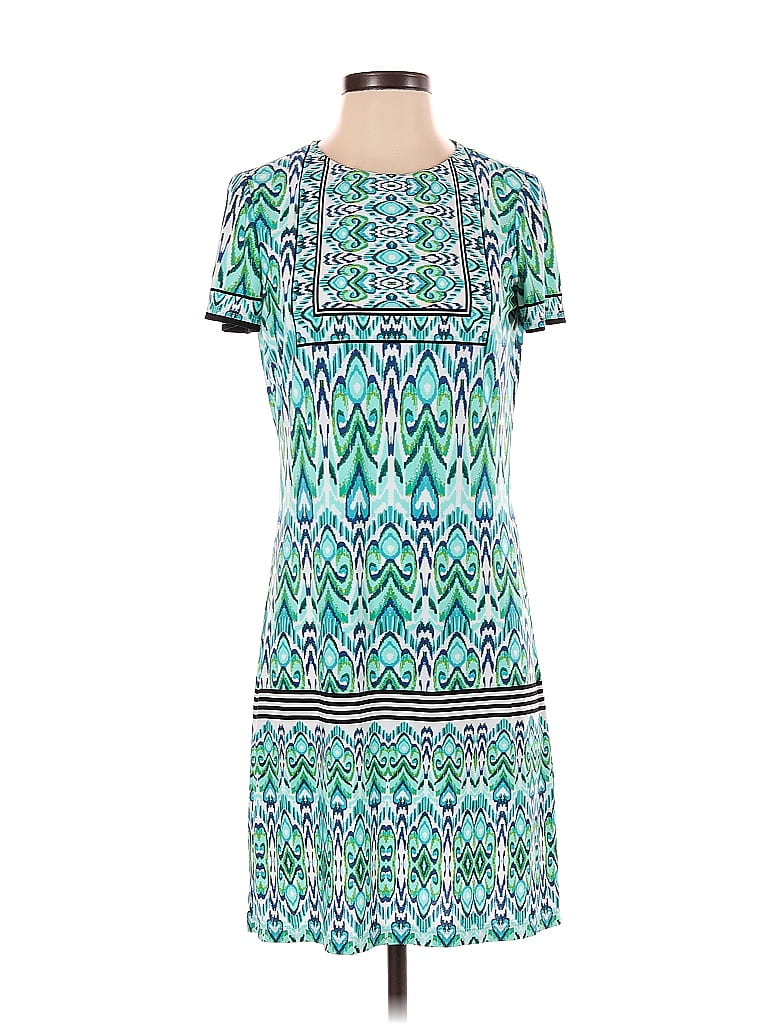 Maggy London Multi Color Teal Casual Dress Size 2 77 Off Thredup