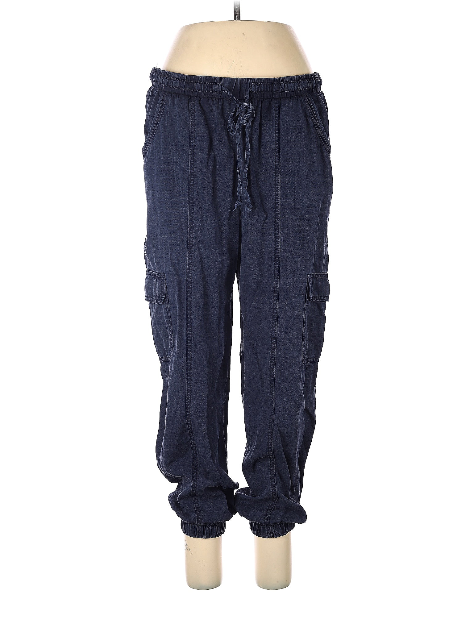Knox Rose 100 Lyocell Solid Navy Blue Cargo Pants Size M 24 Off
