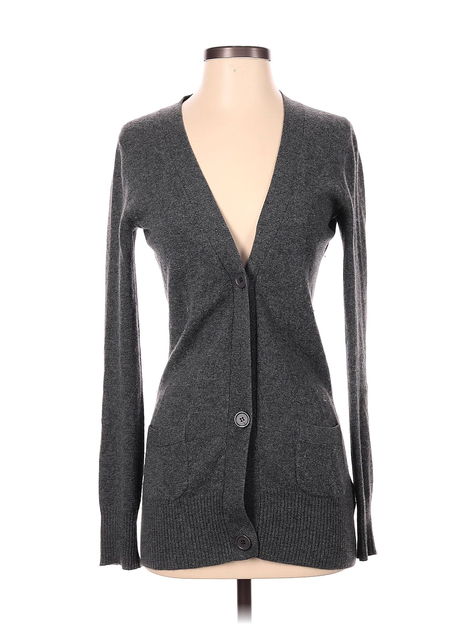 CeCe 100% Cashmere Gray Cardigan Size S - 77% off | ThredUp