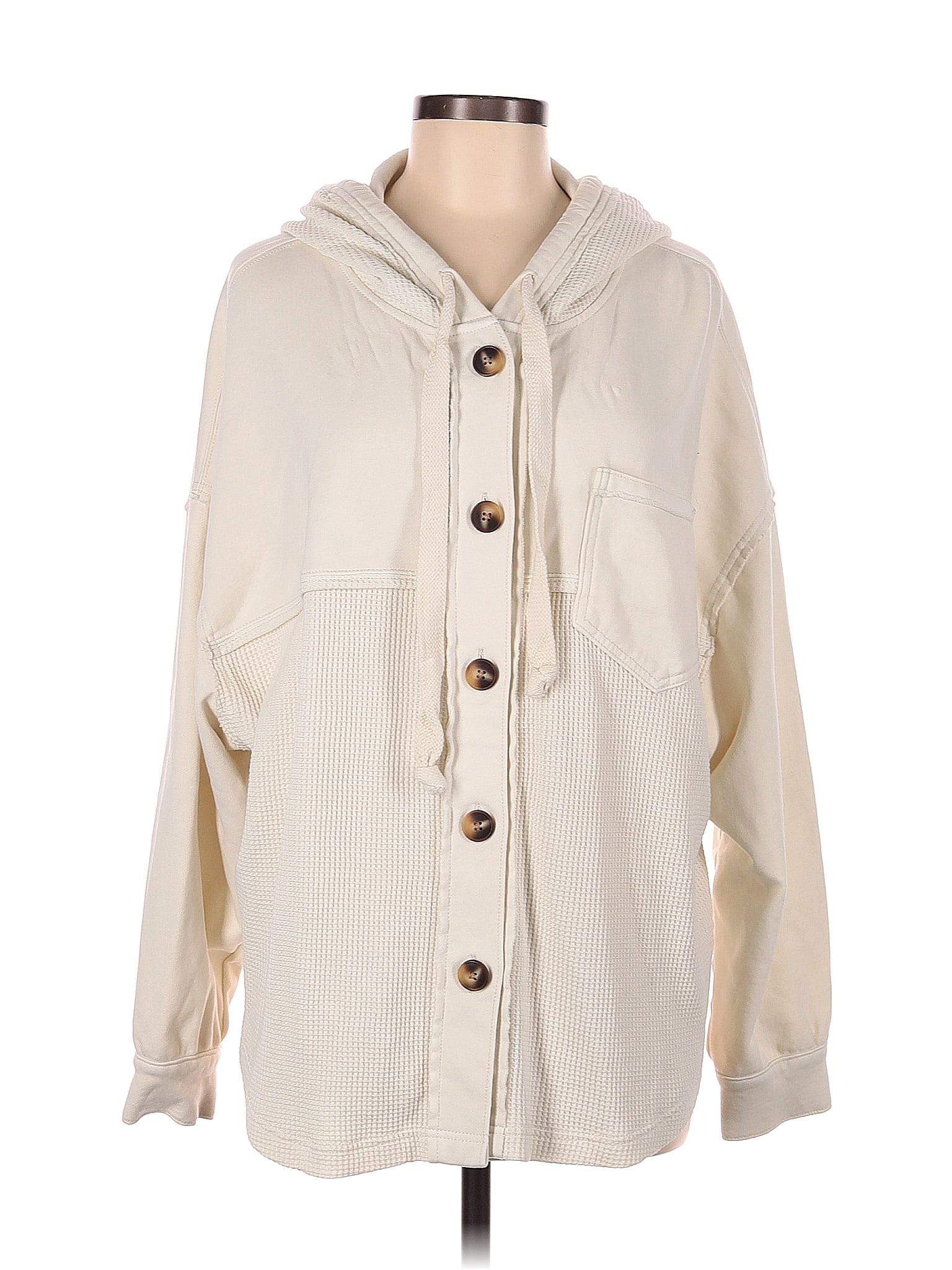 American Eagle Outfitters Solid Ivory Jacket Size M - 56% off | thredUP