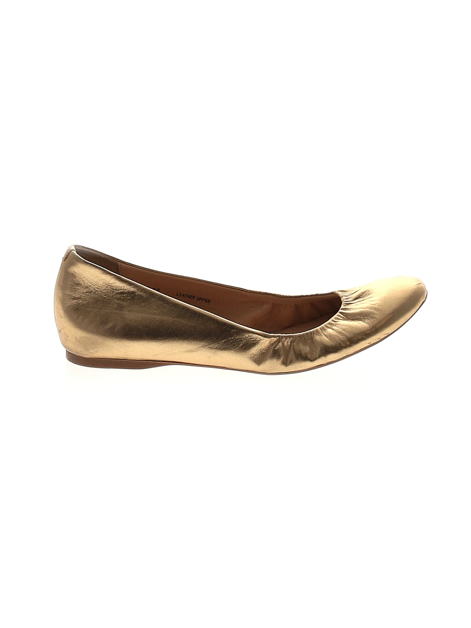 J.Crew Solid Metallic Gold Flats Size 9 - 72% off | thredUP