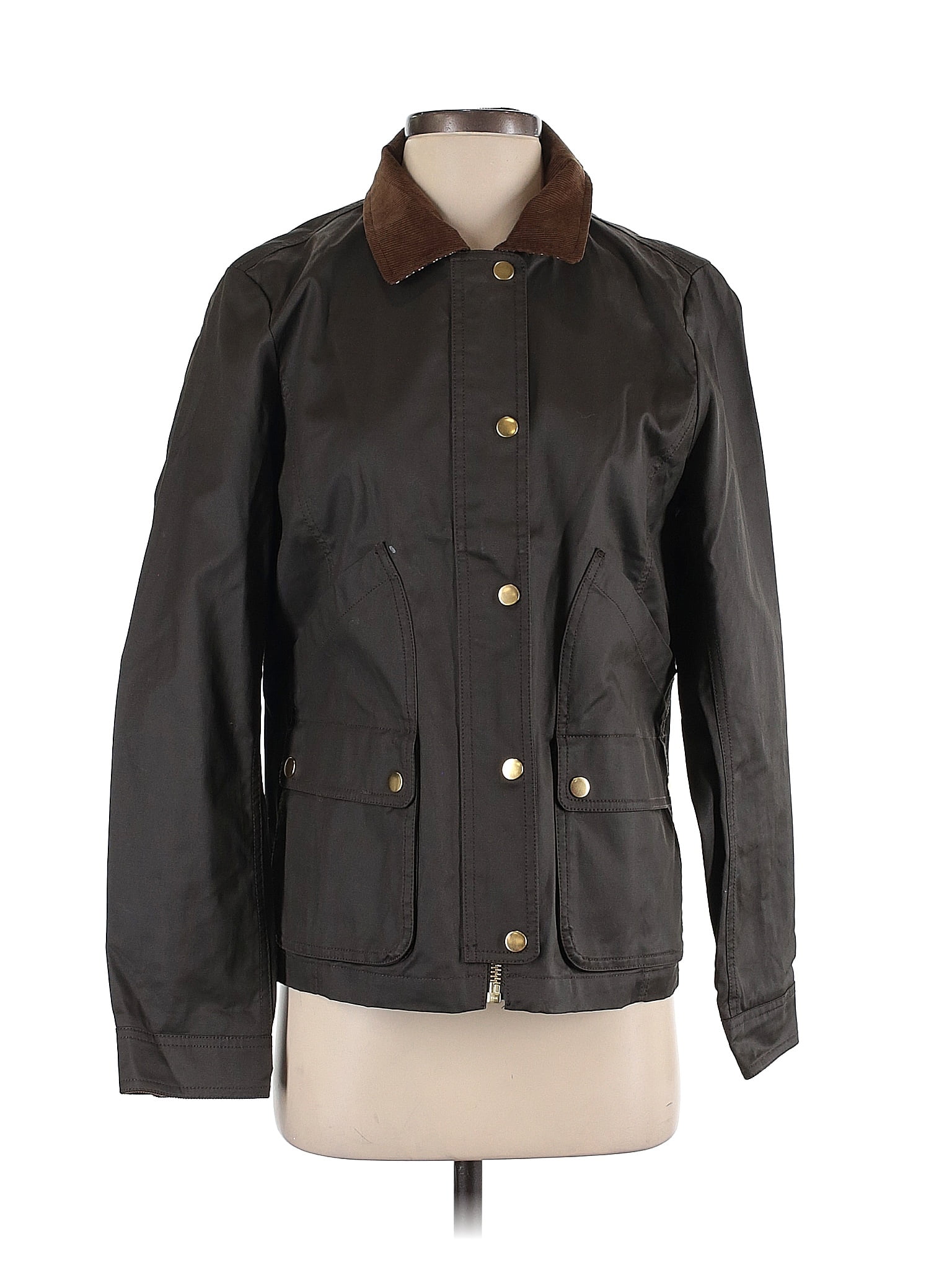 J Crew 100 Cotton Solid Green Brown Jacket Size S 69 Off Thredup