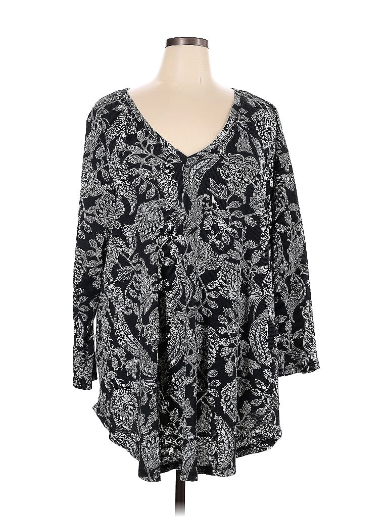 Roaman's Paisley Multi Color Gray Thermal Top Size 26 (Plus) - 50% off ...