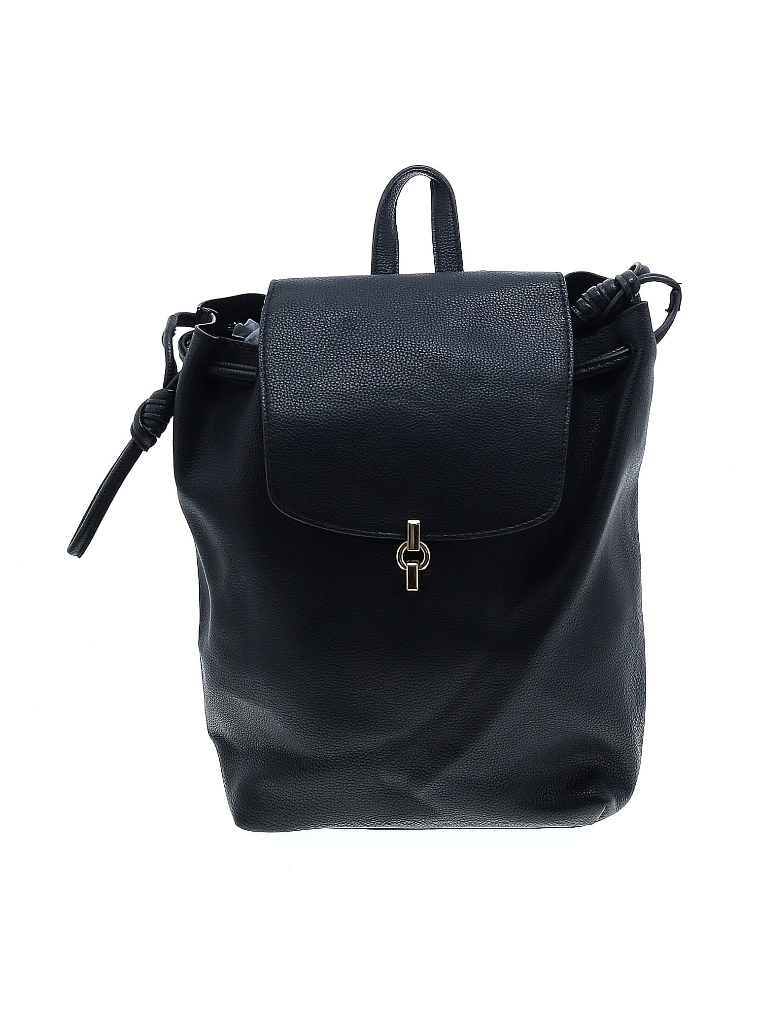 Topshop Solid Black Backpack One Size - 65% off | thredUP