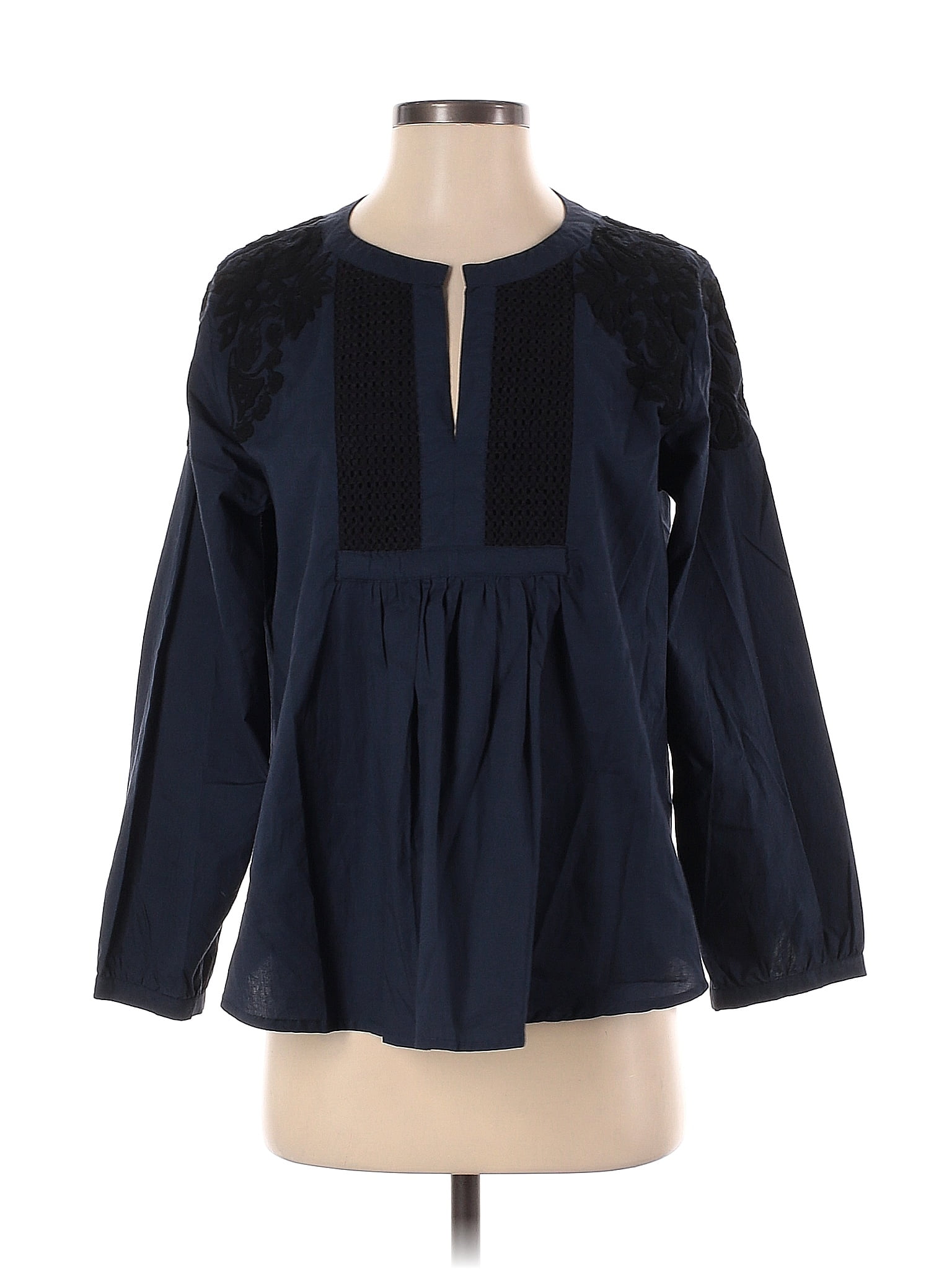 Roller Rabbit 100% Cotton Navy Blue Long Sleeve Blouse Size S - 75% off ...