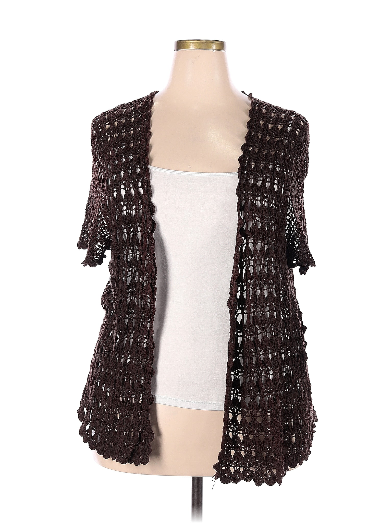 TanJay Color Block Brown Cardigan Size 3X (Plus) - 56% off | thredUP