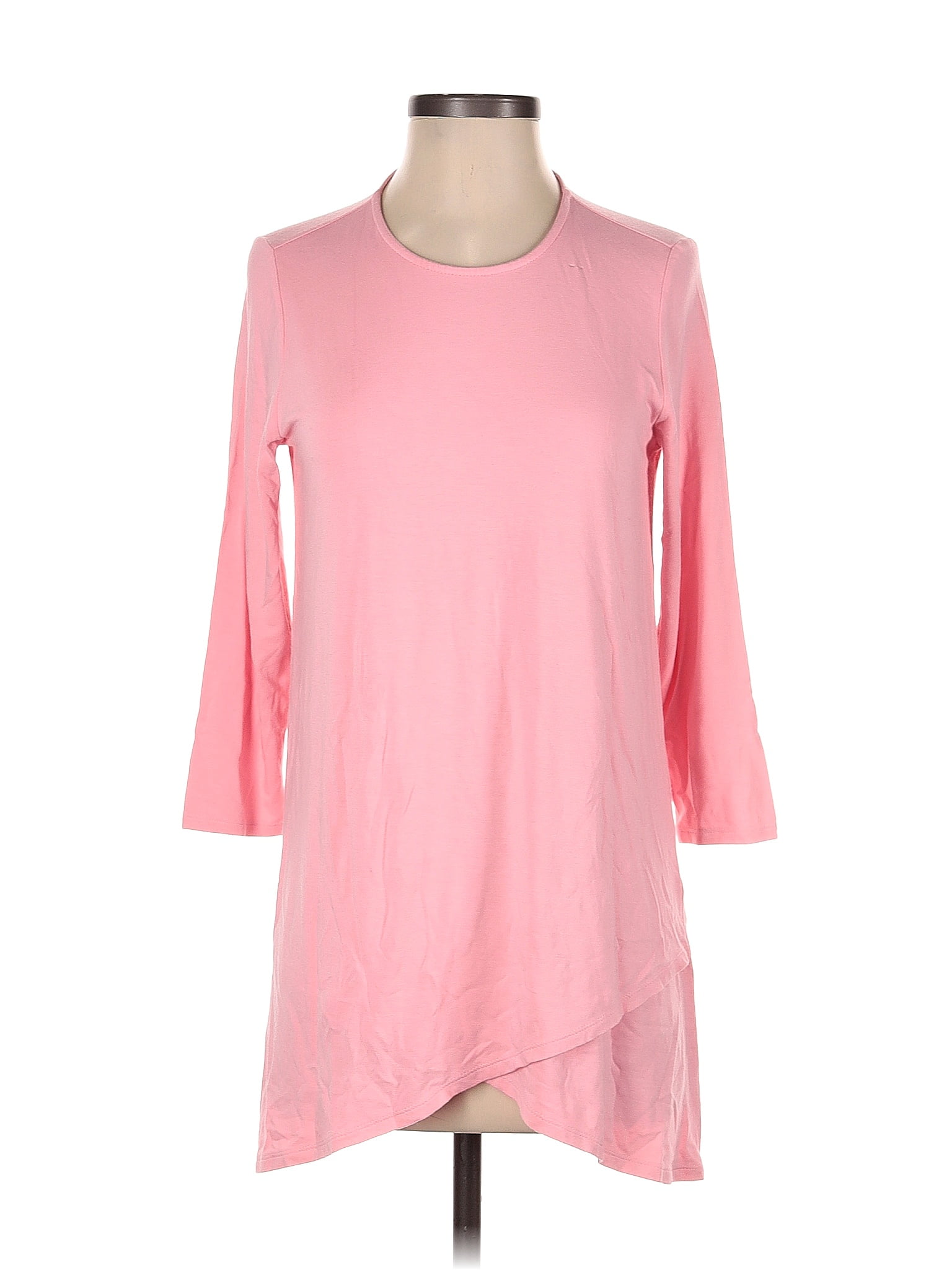 J Jill Solid Pink 3 4 Sleeve Top Size Xs 75 Off Thredup