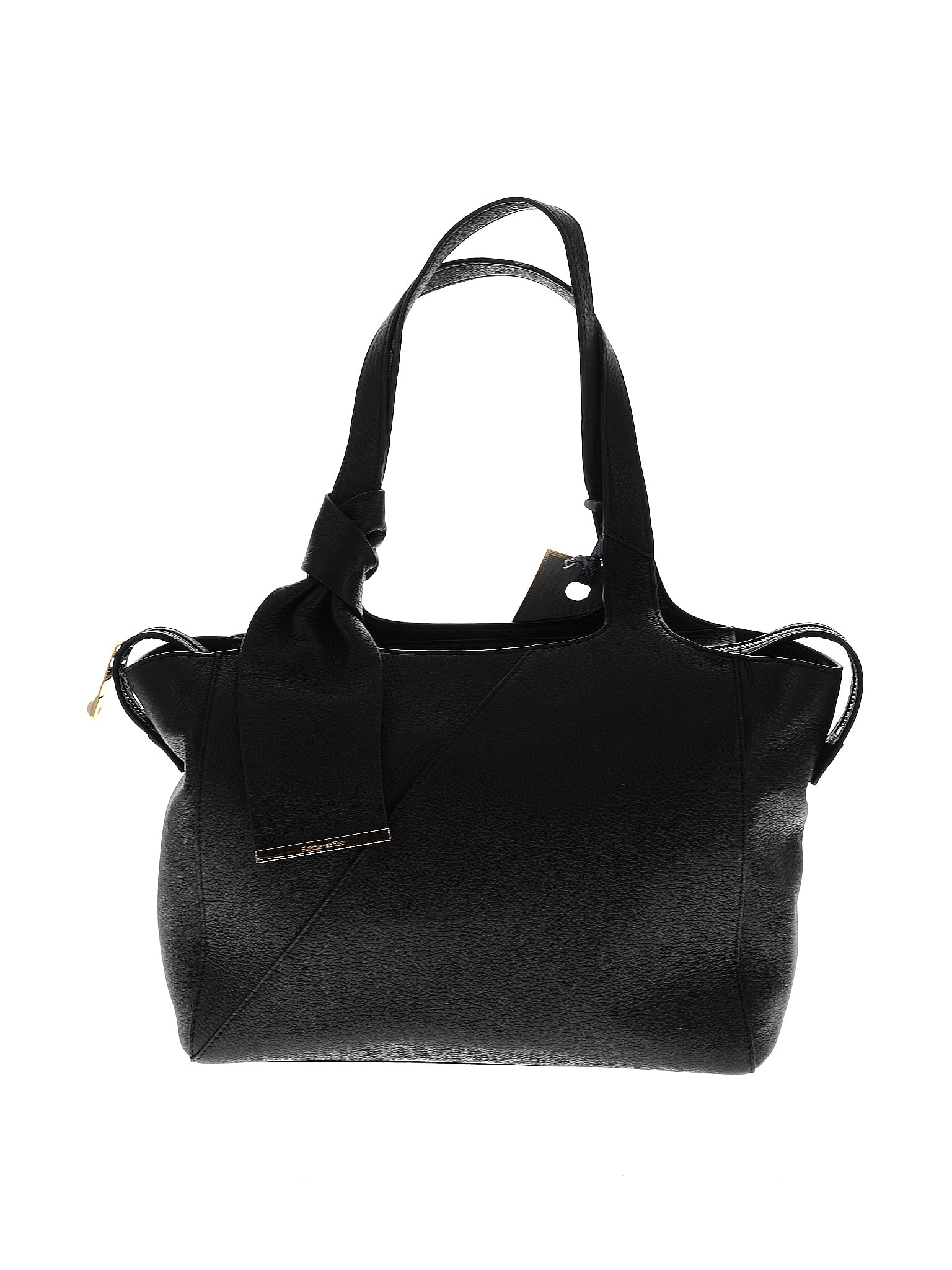 Louise Et Cie 100% Leather Solid Black Leather Shoulder Bag One Size ...
