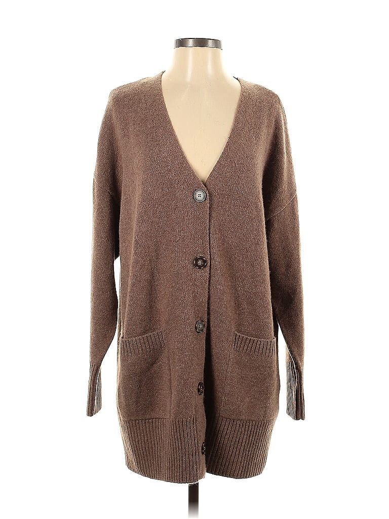 Naadam 100% Cashmere Solid Brown Cashmere Cardigan Size S - 67% off ...