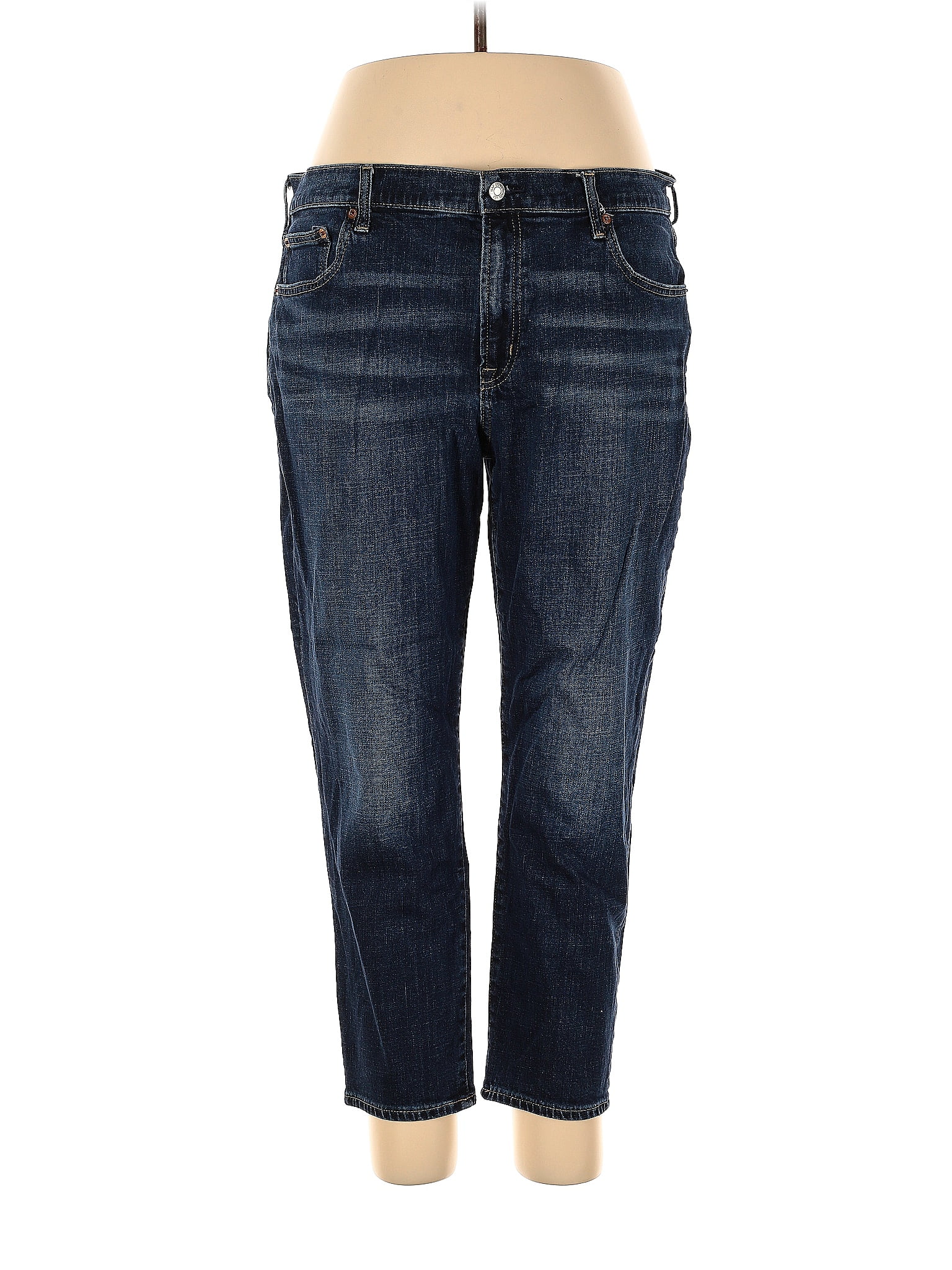 Gap Solid Blue Jeans 33 Waist - 68% off | thredUP