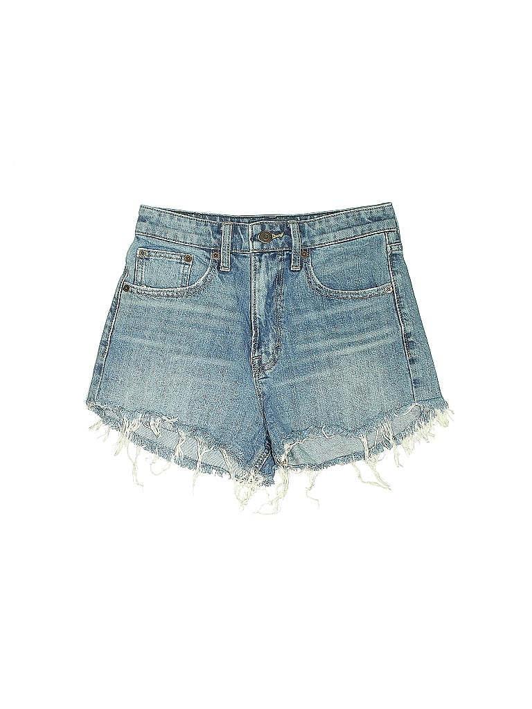 Lucky Brand Solid Blue Denim Shorts Size 0 - 70% off | thredUP